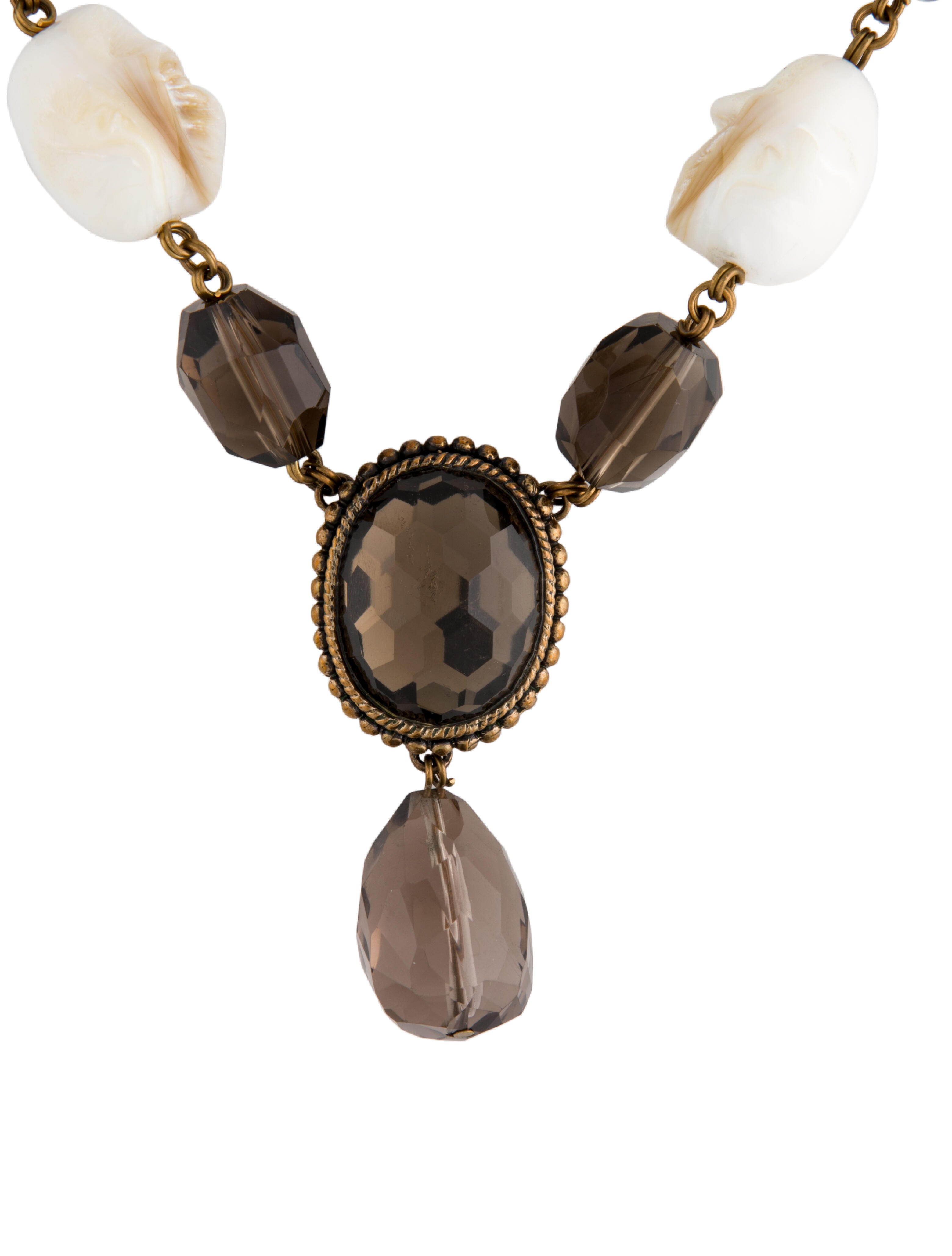 Stephen Dweck Pearl, Quartz & Shell Necklace - Sterling Silver Bead ...