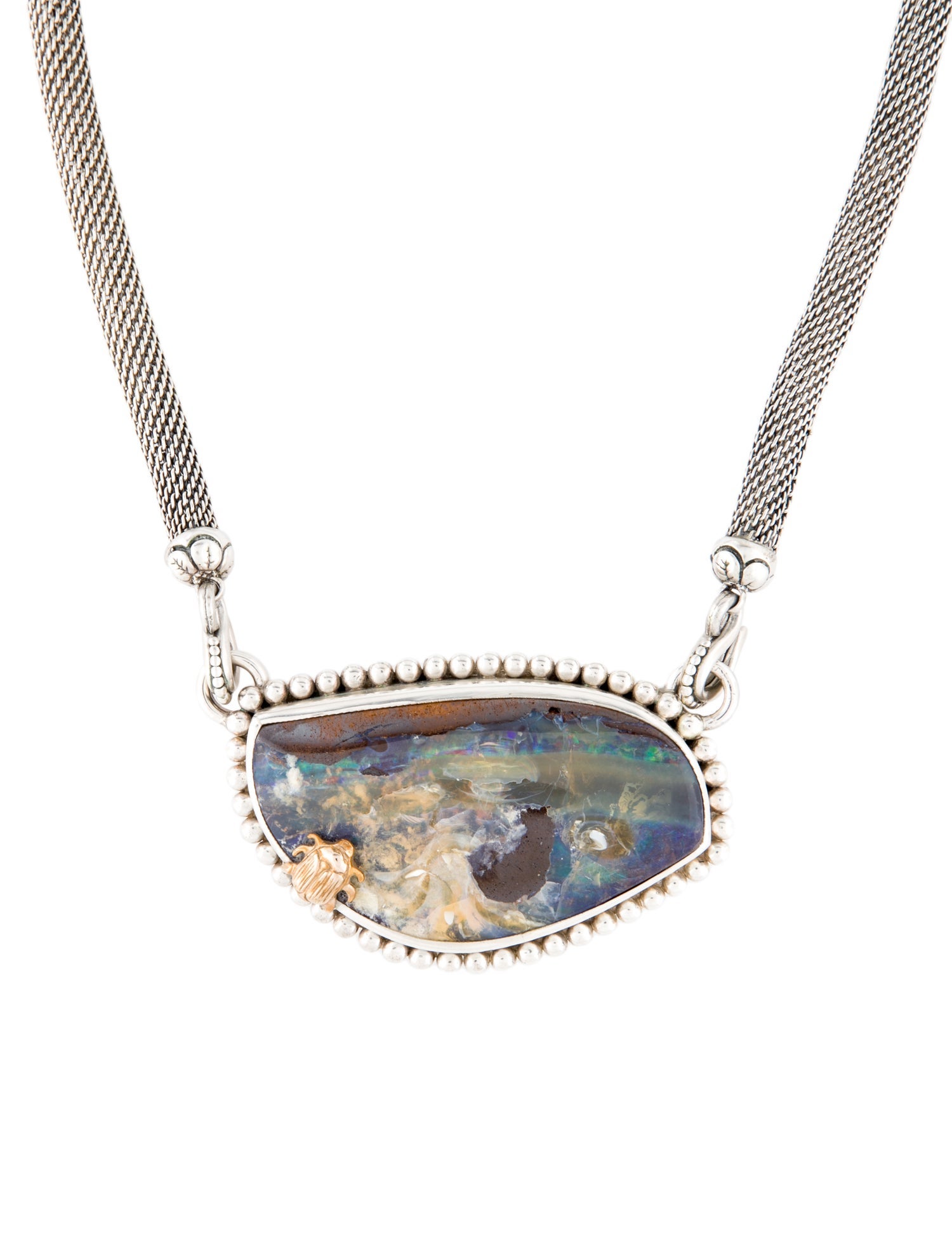 Stephen Dweck Boulder Opal "One Of A Kind" Pendant Necklace - Sterling ...