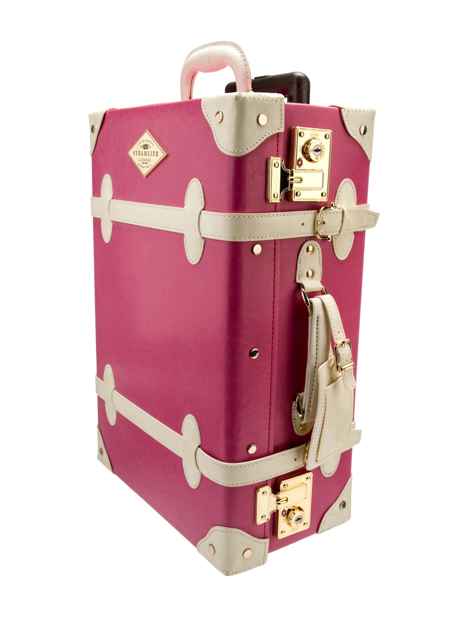 Steamline Luggage Rolling Travel Trunk - Neutrals Luggage and Travel ...