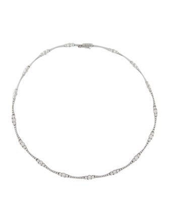 Stefan Hafner 18K Diamond Station Necklace - Rhodium-Plated 18K White ...