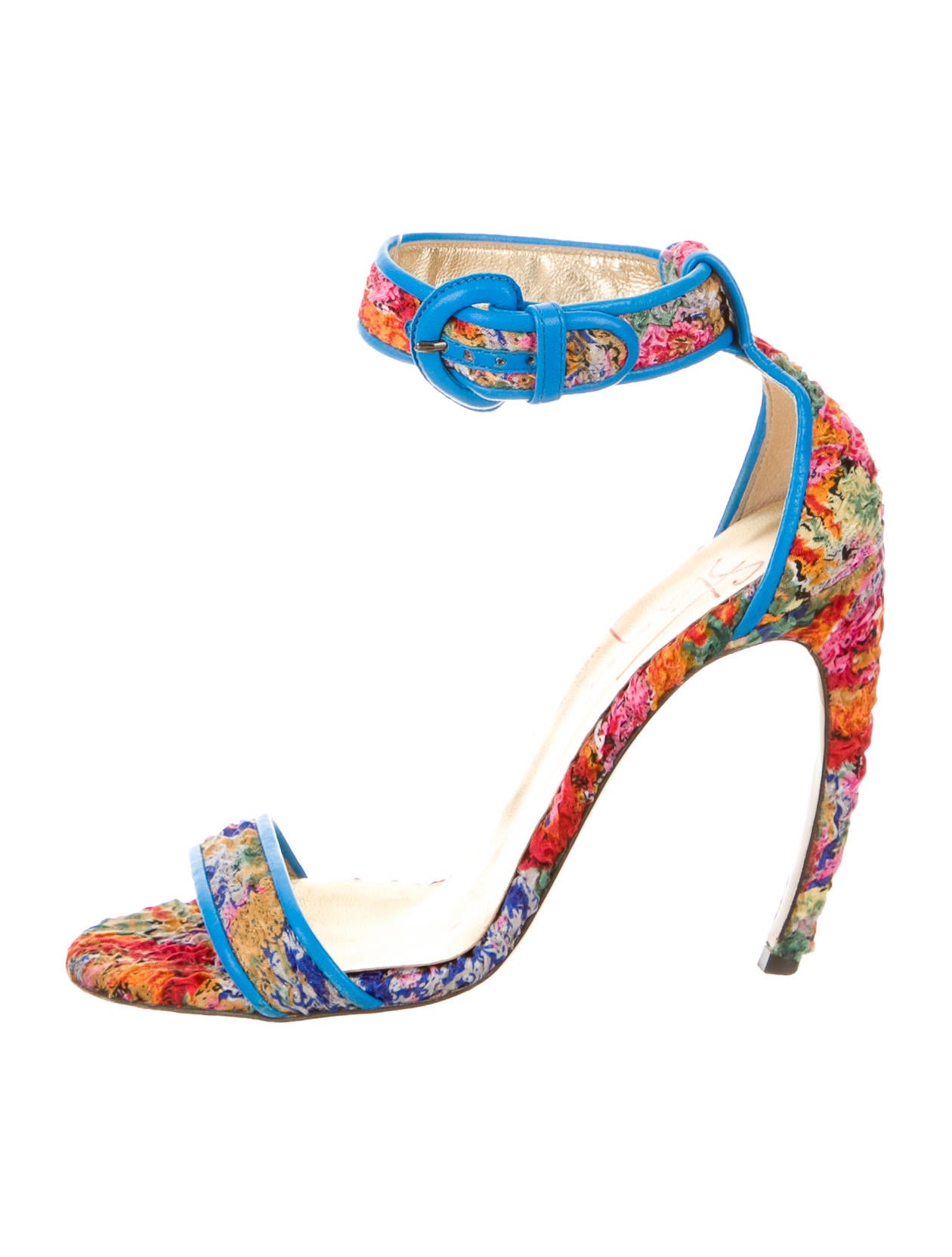 Walter Steiger Satin Printed Sandals - Sandals, Shoes - STI20322 | The ...