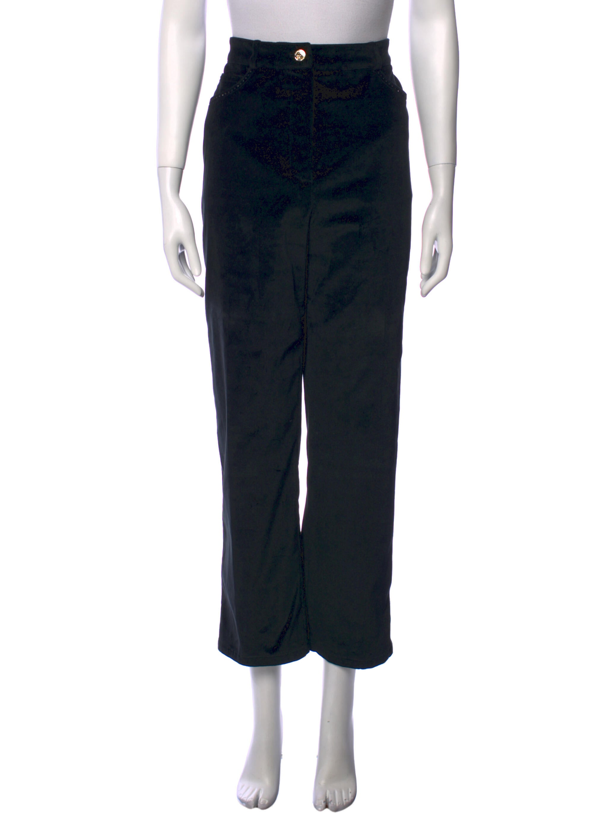 St. John Straight Leg Pants - Black, 12.25" Rise Pants, Clothing ...
