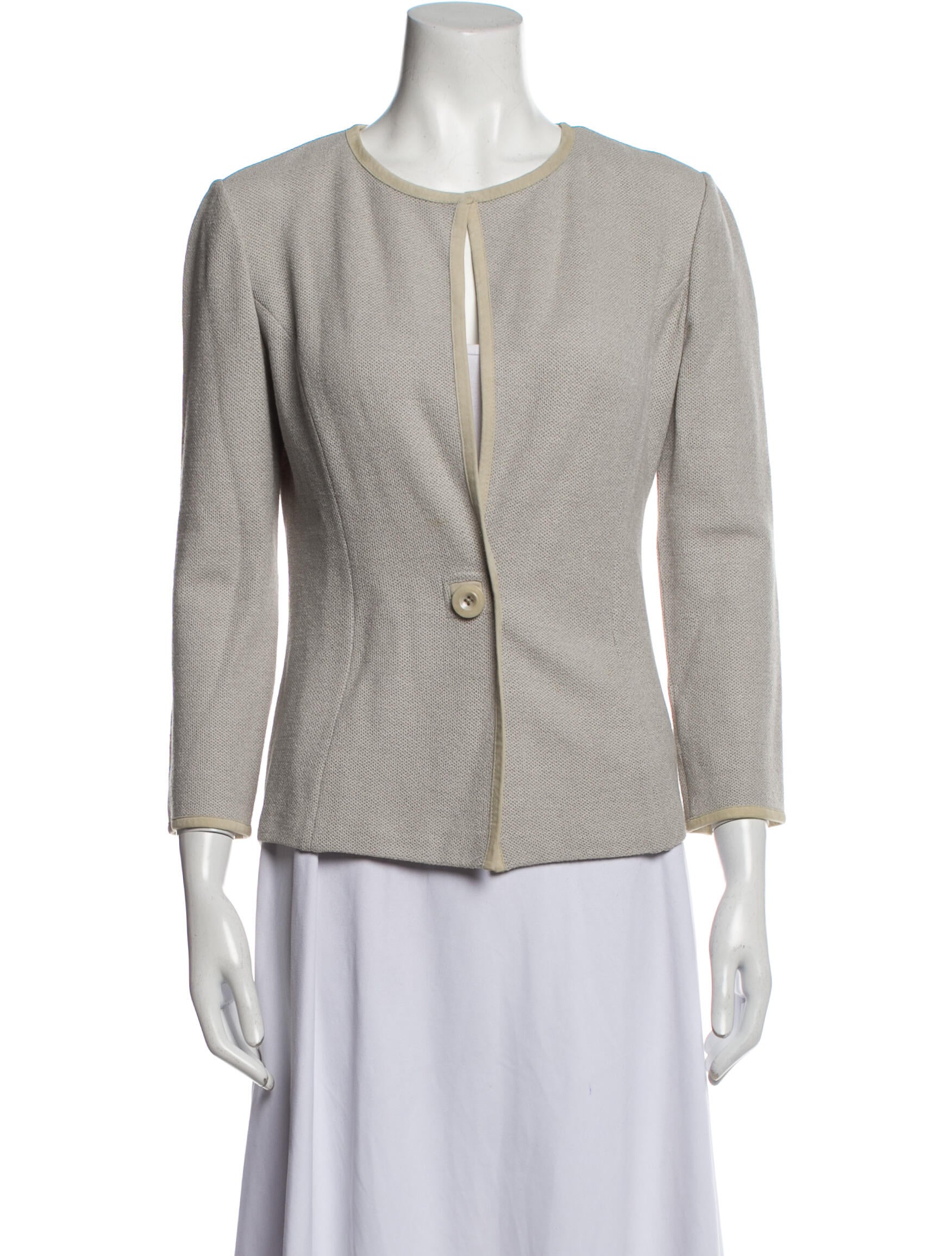 St. John Collection Printed Evening Jacket - Blue Jackets, Clothing ...