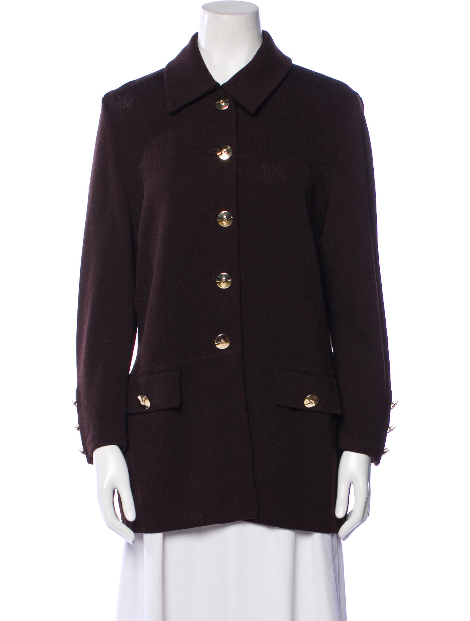 St. John Vintage Wool-Blend Jacket - Brown Jackets, Clothing - STJ21468 ...