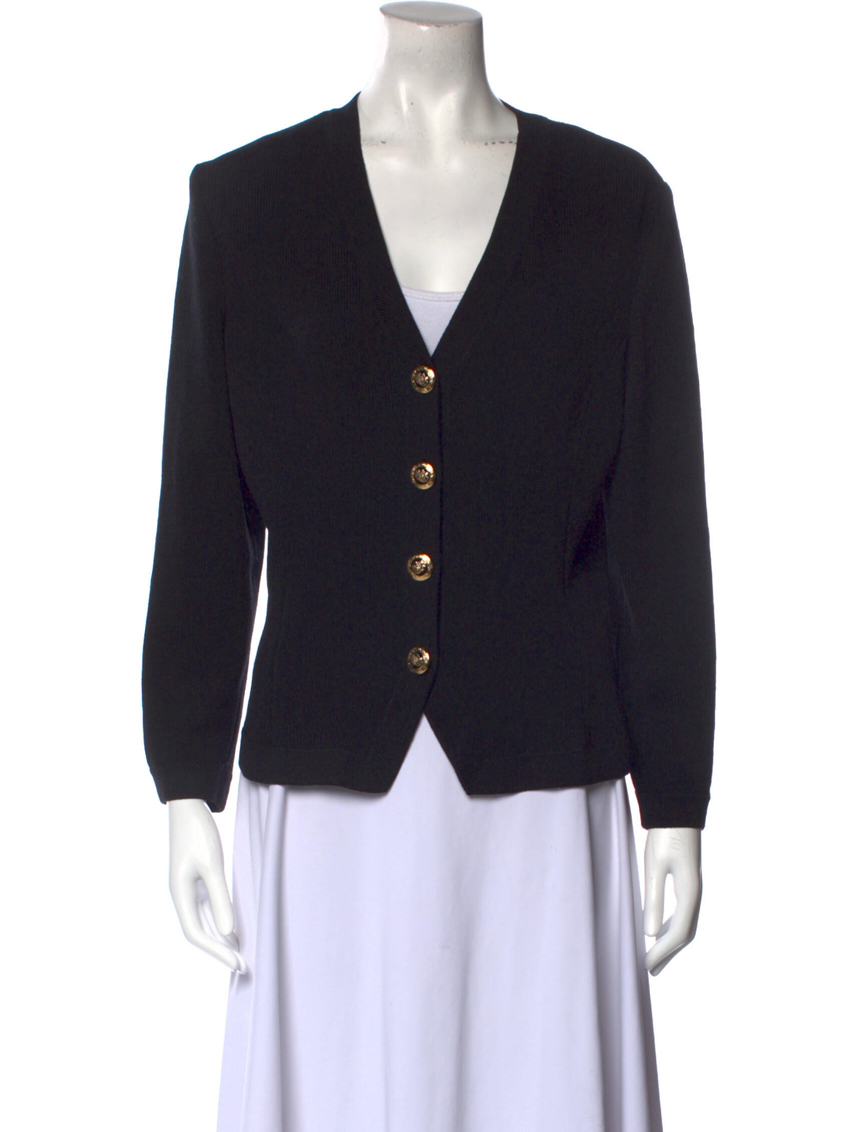 St. John V-Neck Sweater - Black Knitwear, Clothing - STJ189883 | The ...