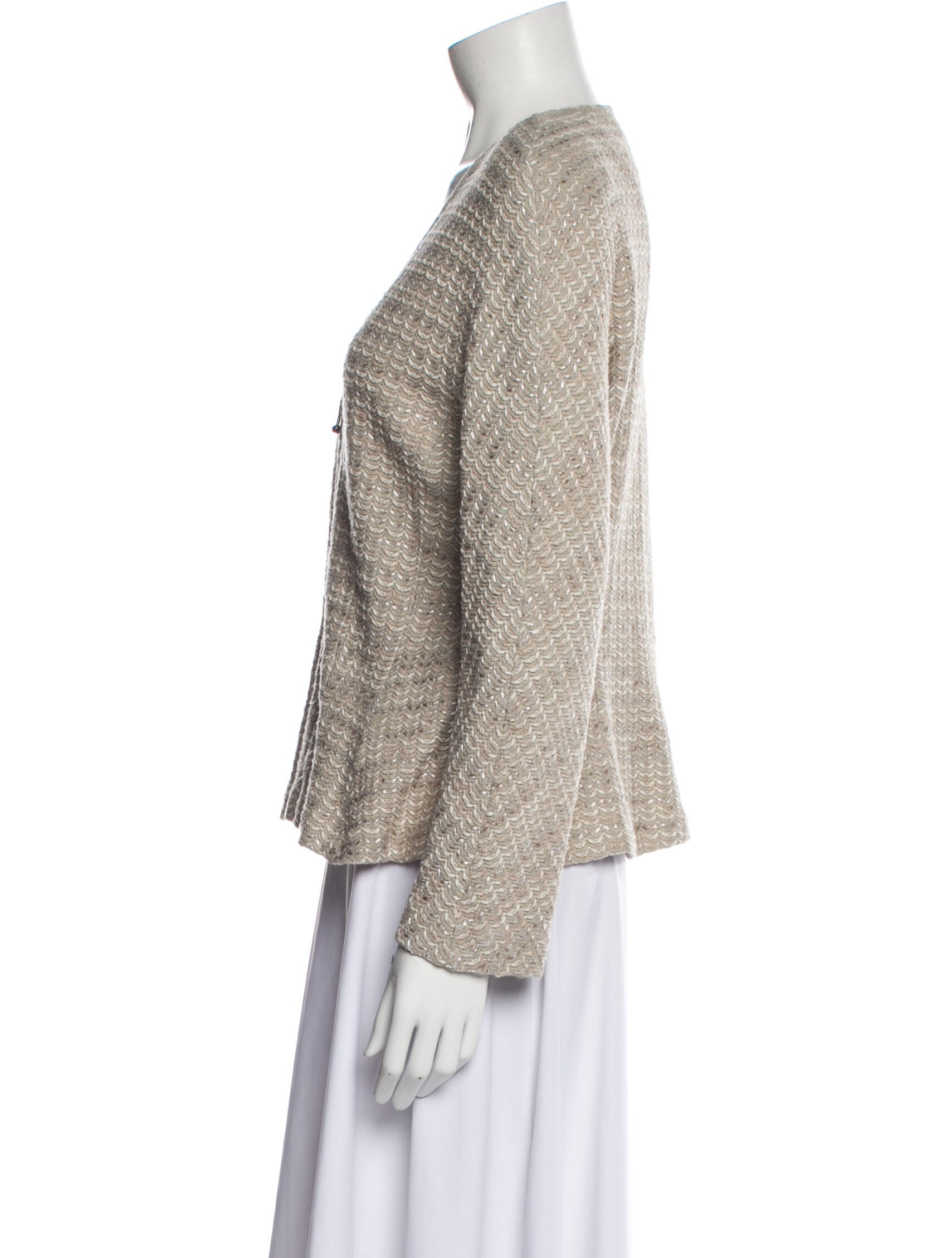 St. John Tweed Pattern Utility Jacket - Neutrals Jackets, Clothing ...