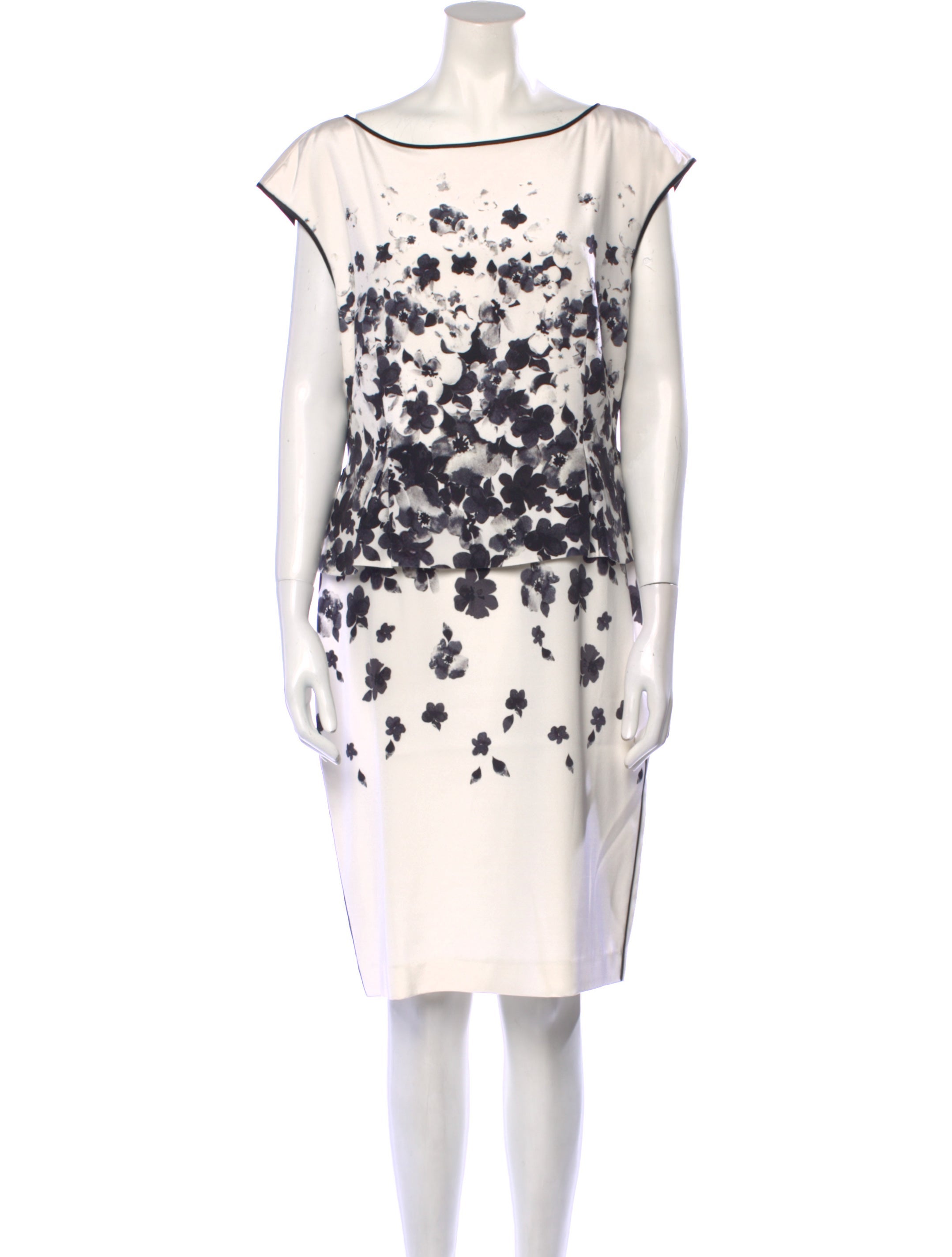 St. John Silk Knee-Length Dress - White Dresses, Clothing - STJ204200 ...