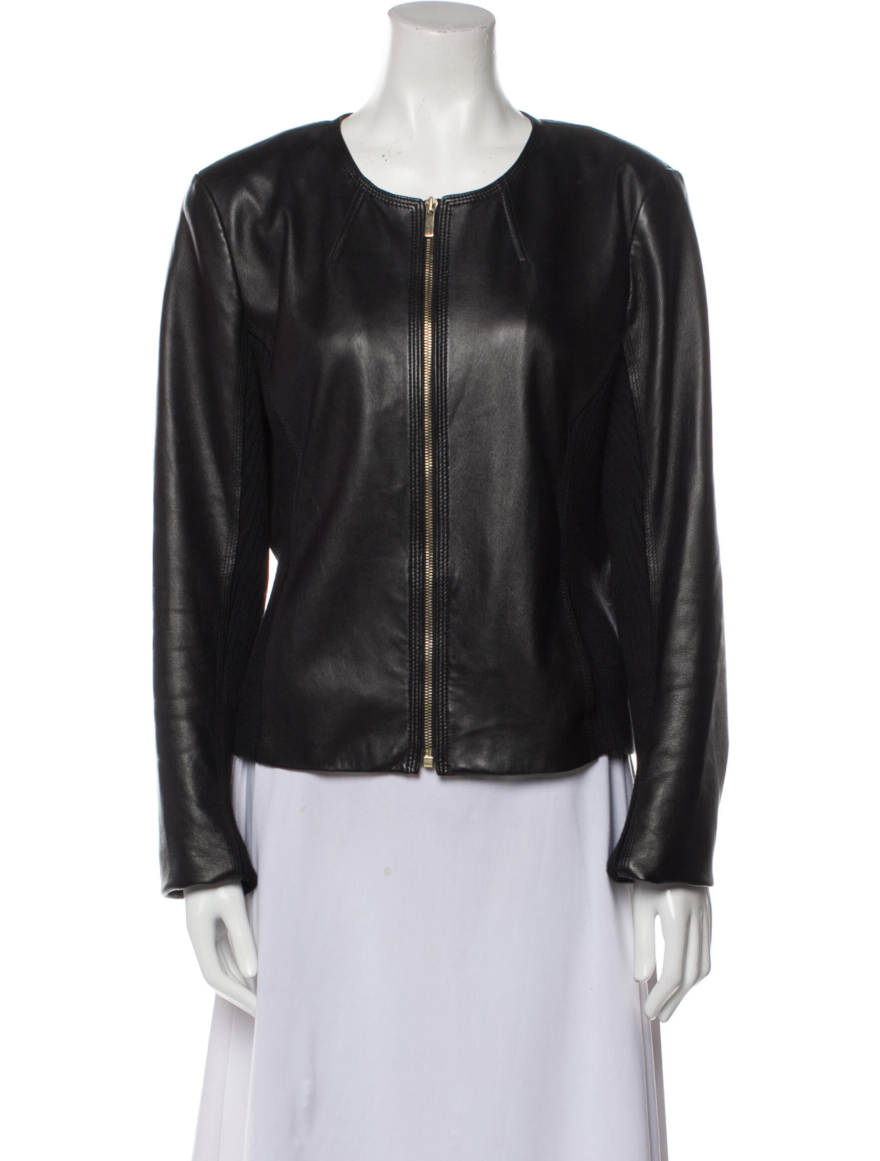 St. John Leather Evening Jacket - Black Jackets, Clothing - STJ204803 ...