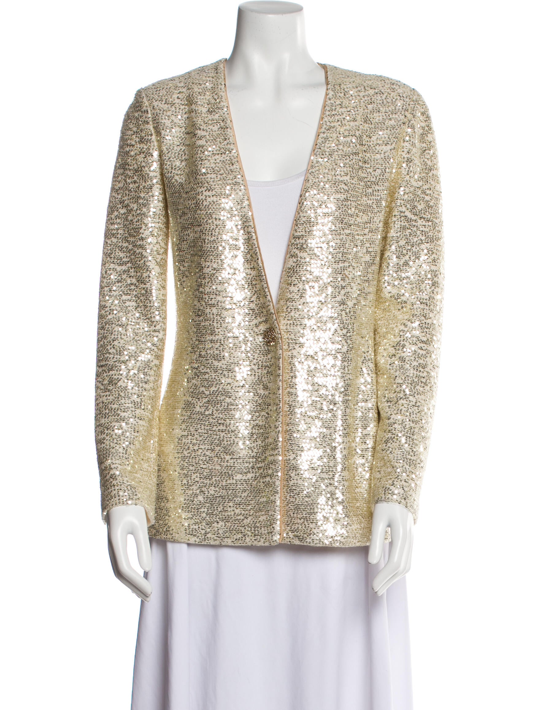 St. John Evening Jacket - Gold Jackets, Clothing - STJ214388 | The RealReal