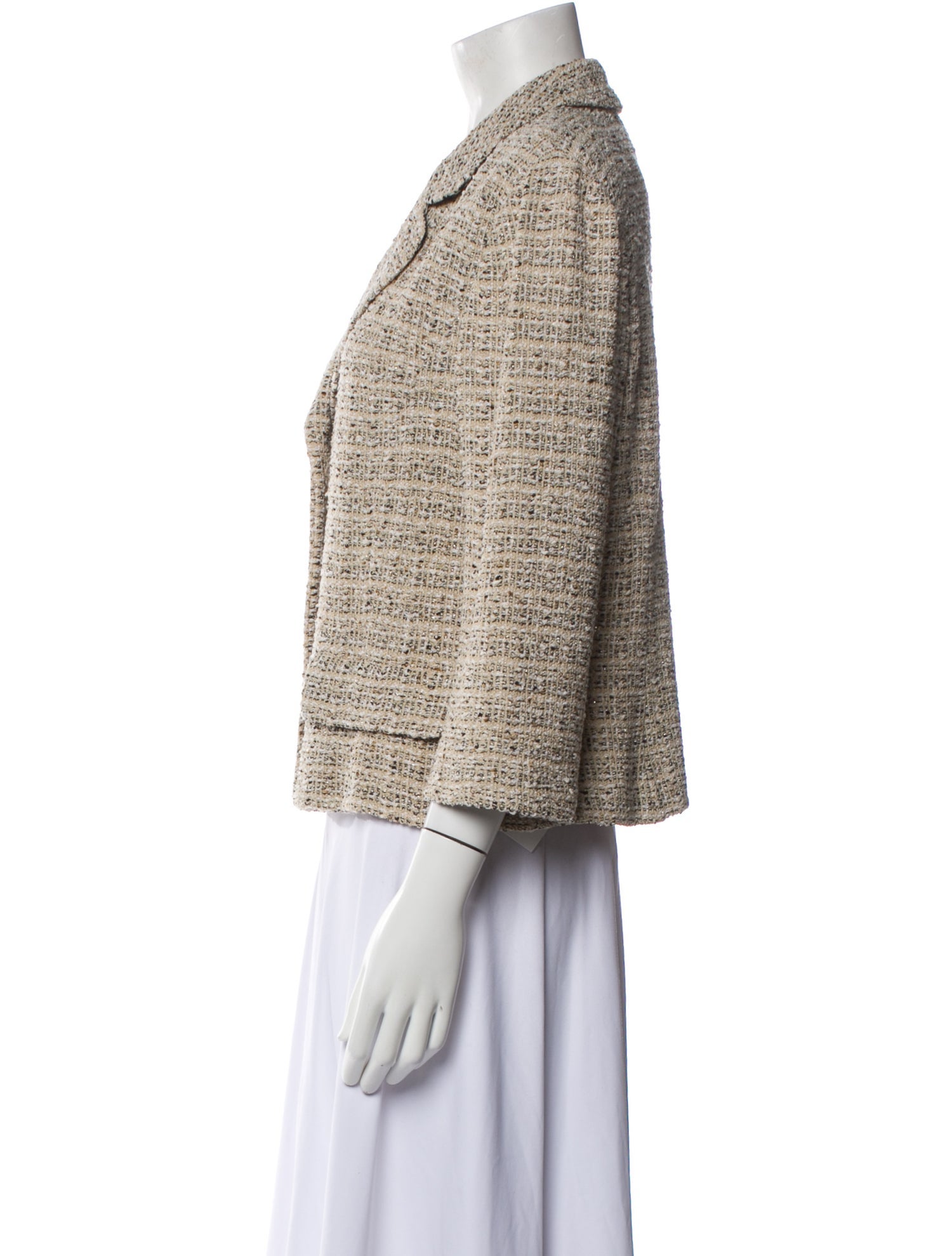 St. John Collection Tweed Pattern Evening Jacket - Grey Jackets ...