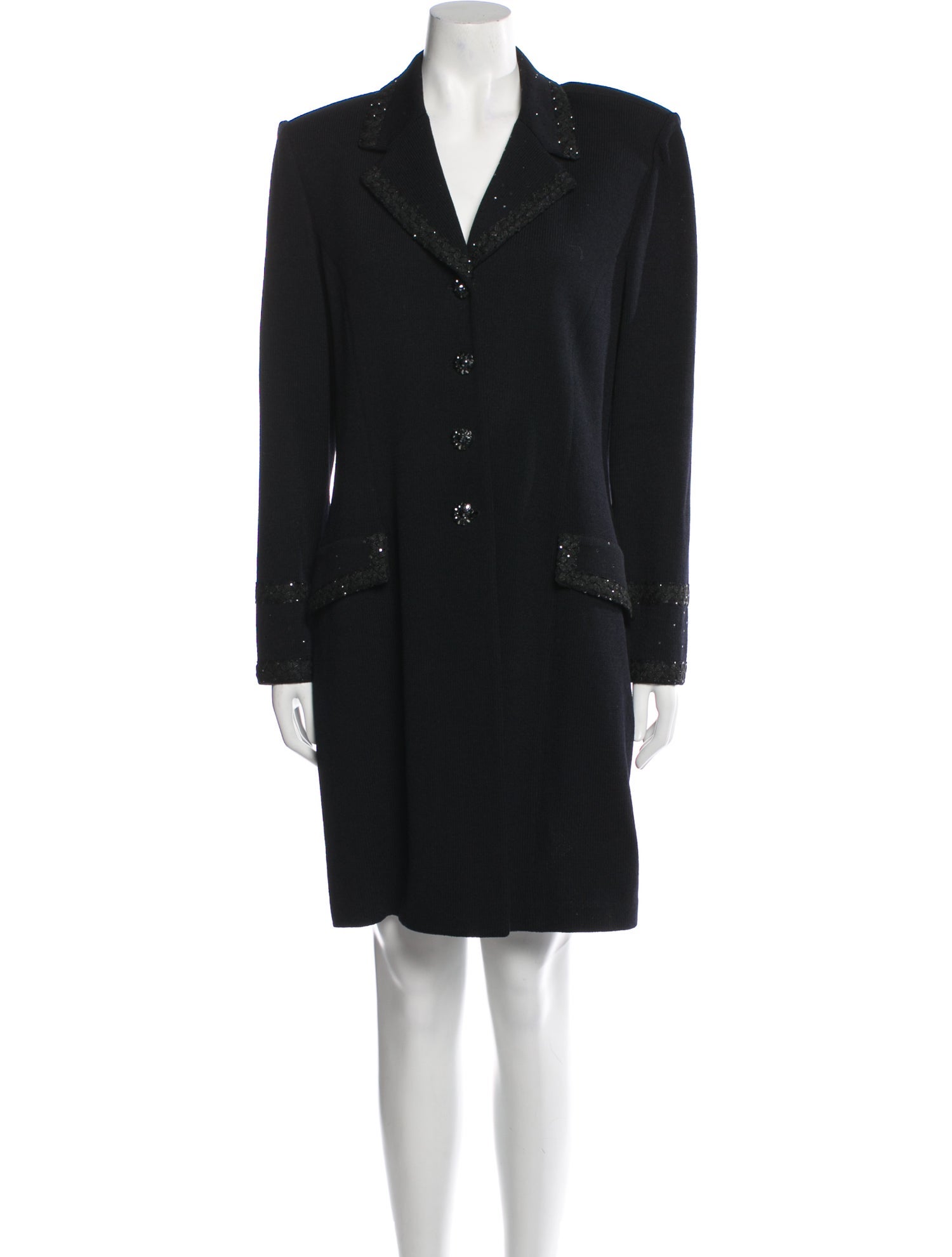St. John Coat - Black Coats, Clothing - STJ224773 | The RealReal