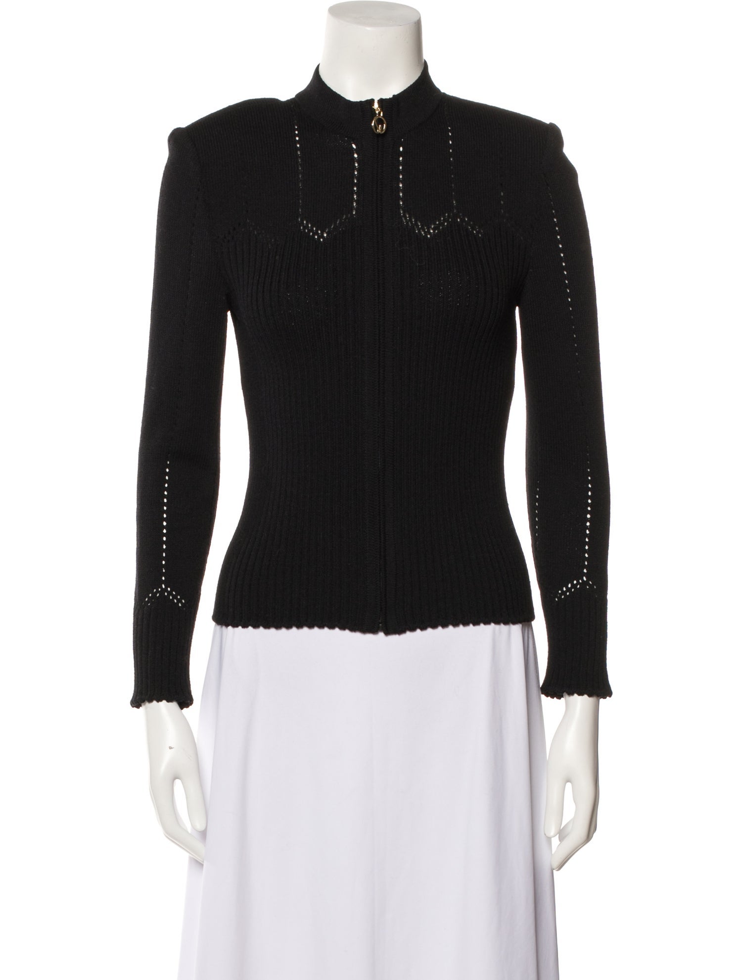 St. John Mock Neck Sweater - Black Knitwear, Clothing - STJ225641 | The ...
