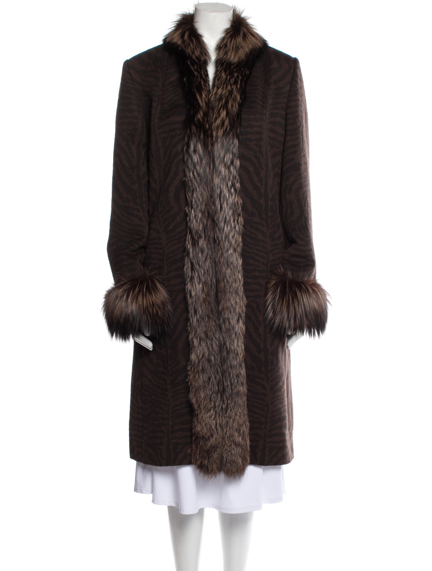 St. John Fur Coat - Brown Coats, Clothing - STJ227284 | The RealReal