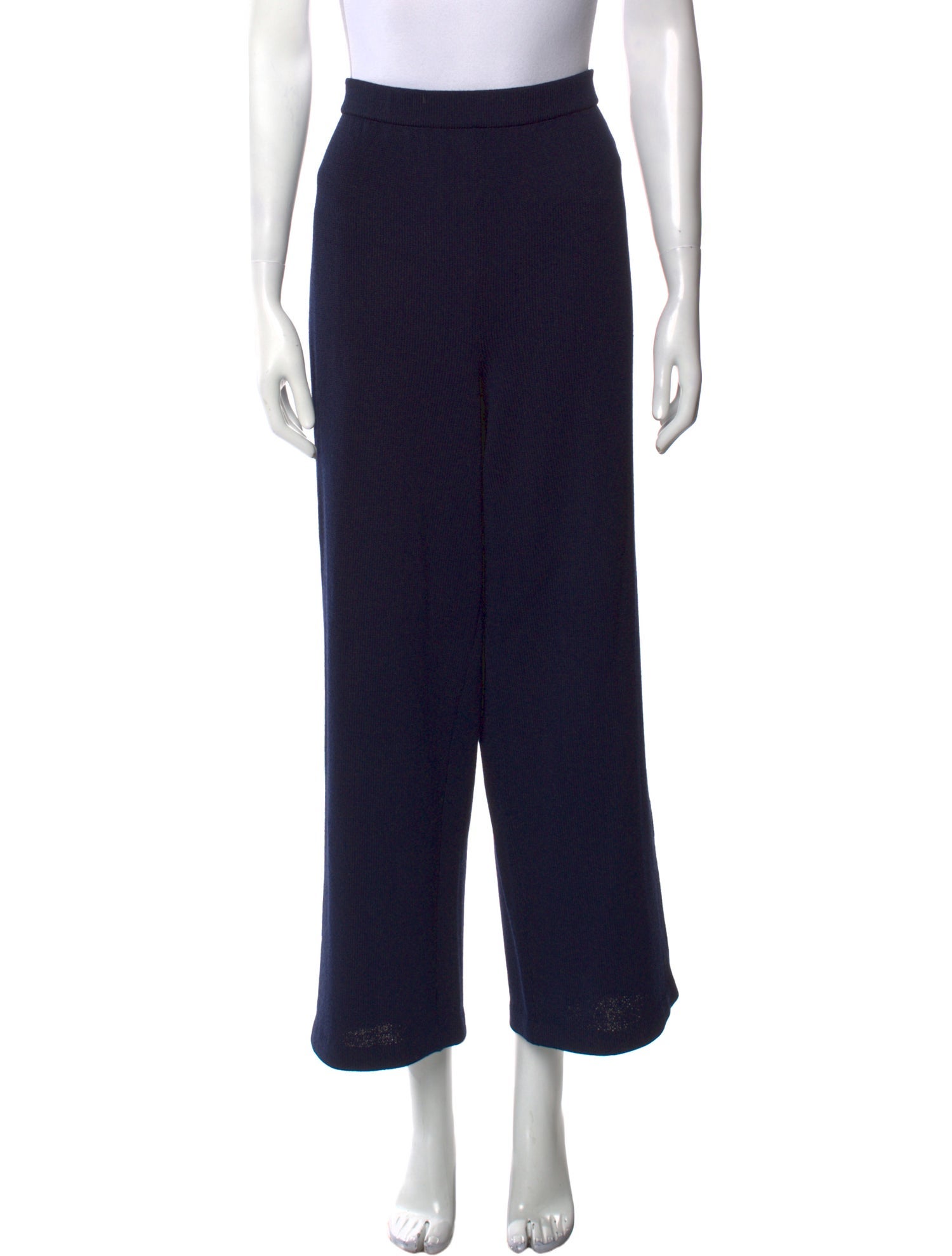 St. John Wide Leg Pants - Blue, 13.5" Rise Pants, Clothing - STJ234761 ...