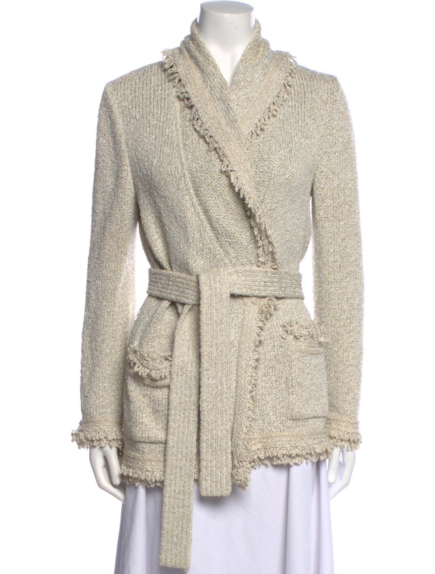 St. John Cowl Neck Sweater - Neutrals Knitwear, Clothing - STJ234907 ...