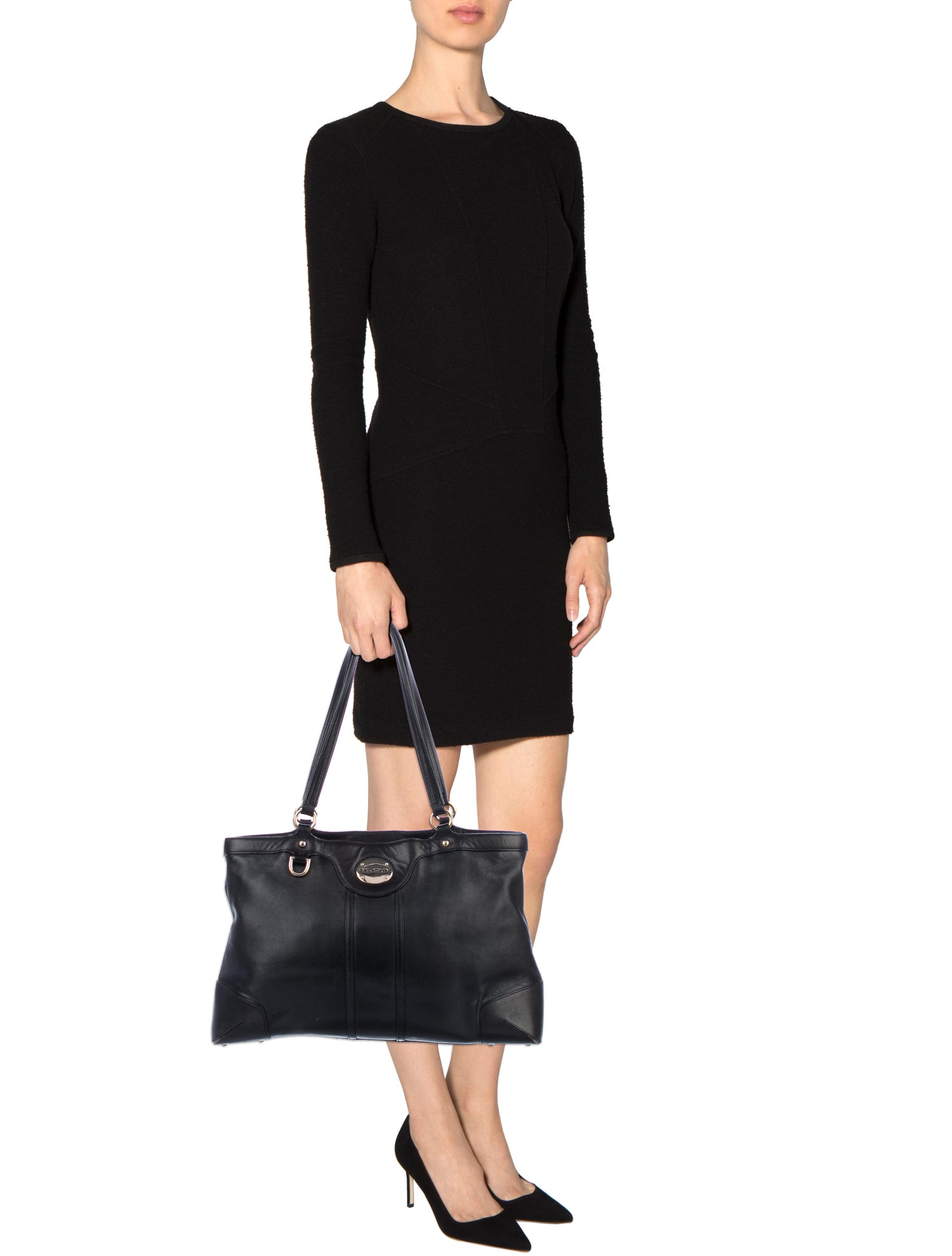 St. John Leather Shoulder Tote - Handbags - STJ25199 | The RealReal