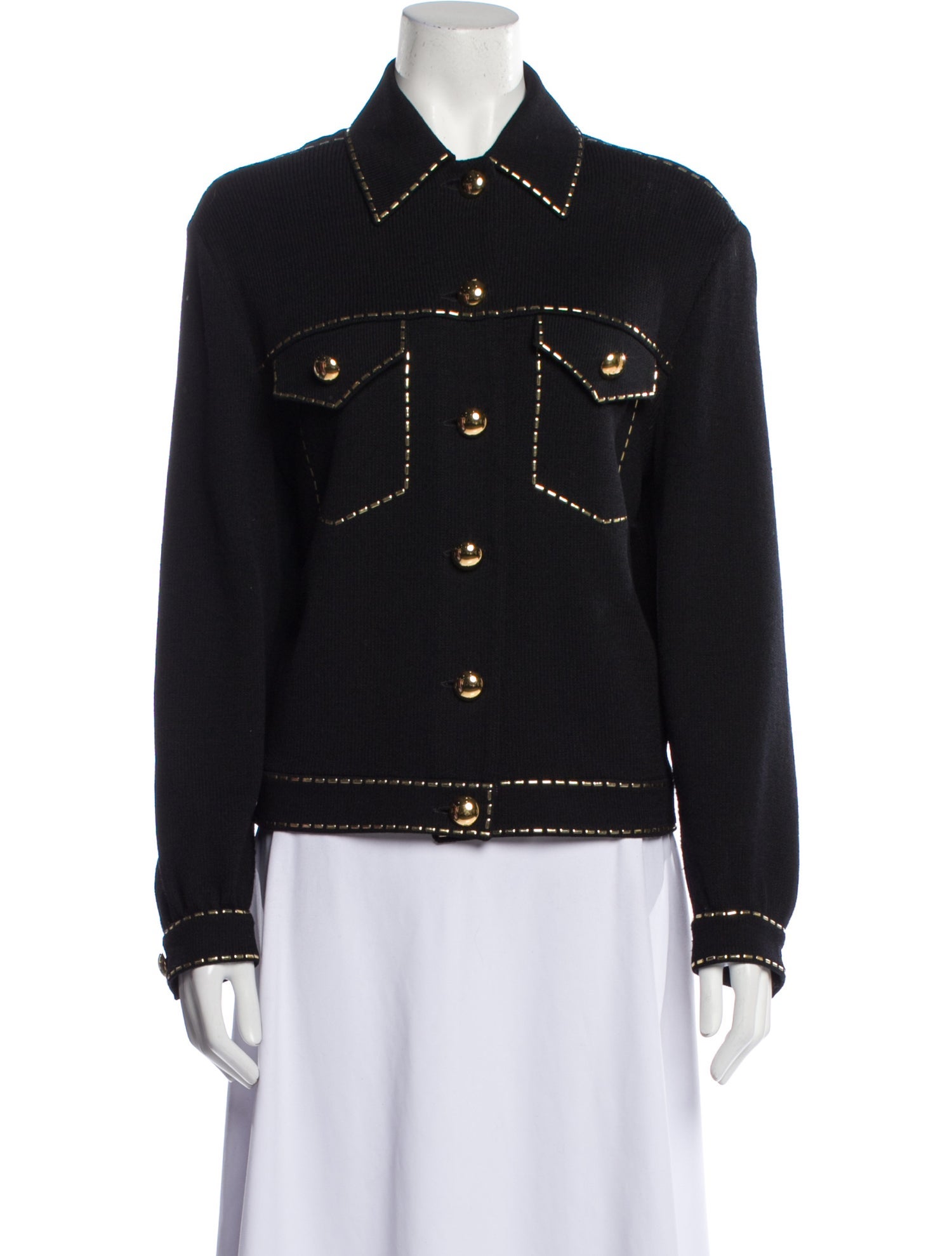 St. John Denim Jacket - Black Jackets, Clothing - STJ254542 | The RealReal