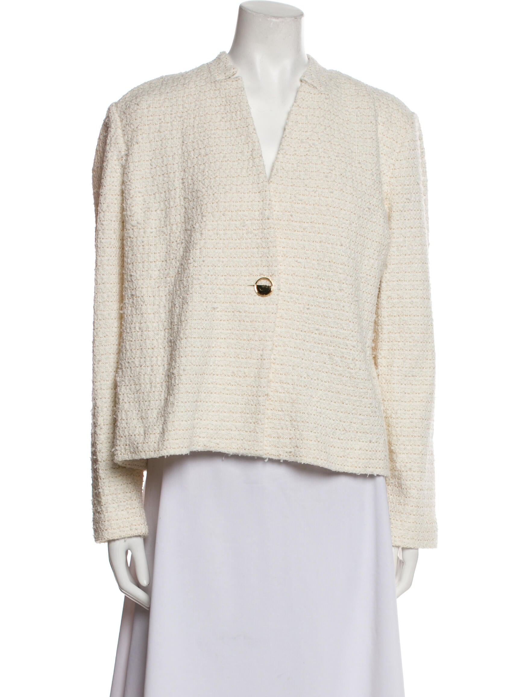 St. John Tweed Pattern Jacket - Metallic Jackets, Clothing - STJ257040 ...