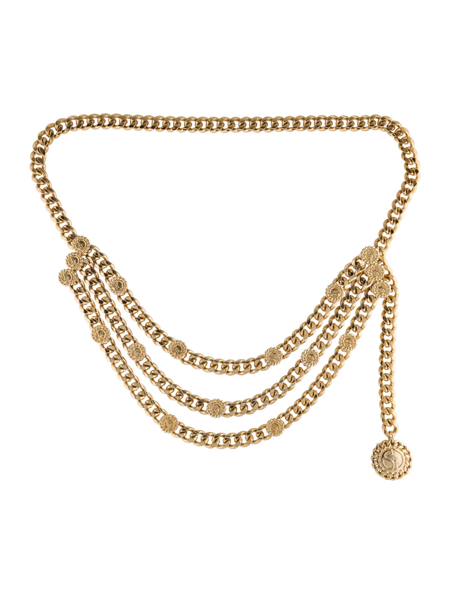 St. John Metal Chain-Link Belt - Gold Belts, Accessories - STJ260301 ...