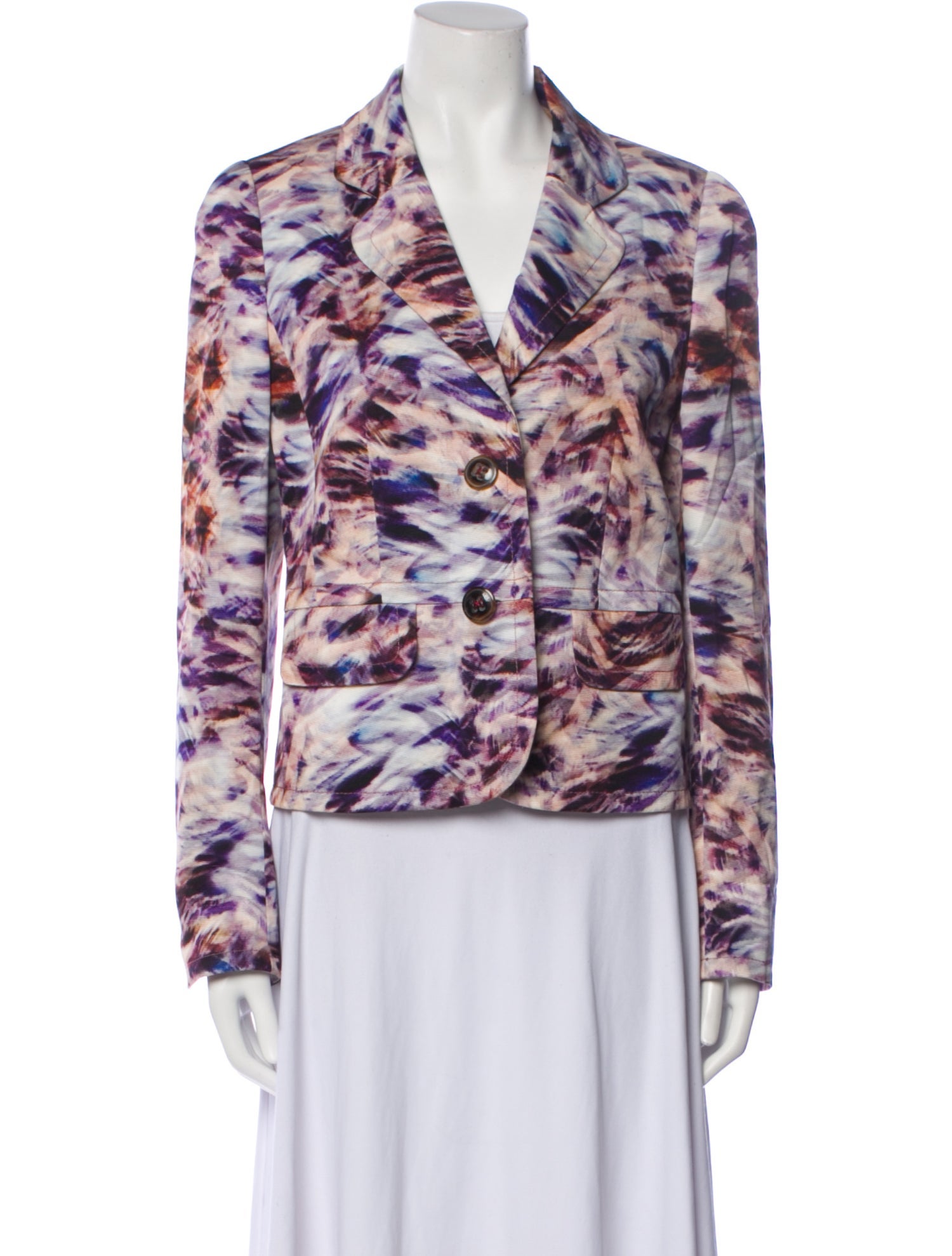 Escada Printed Blazer - Blue Jackets, Clothing - STJ265911 | The RealReal