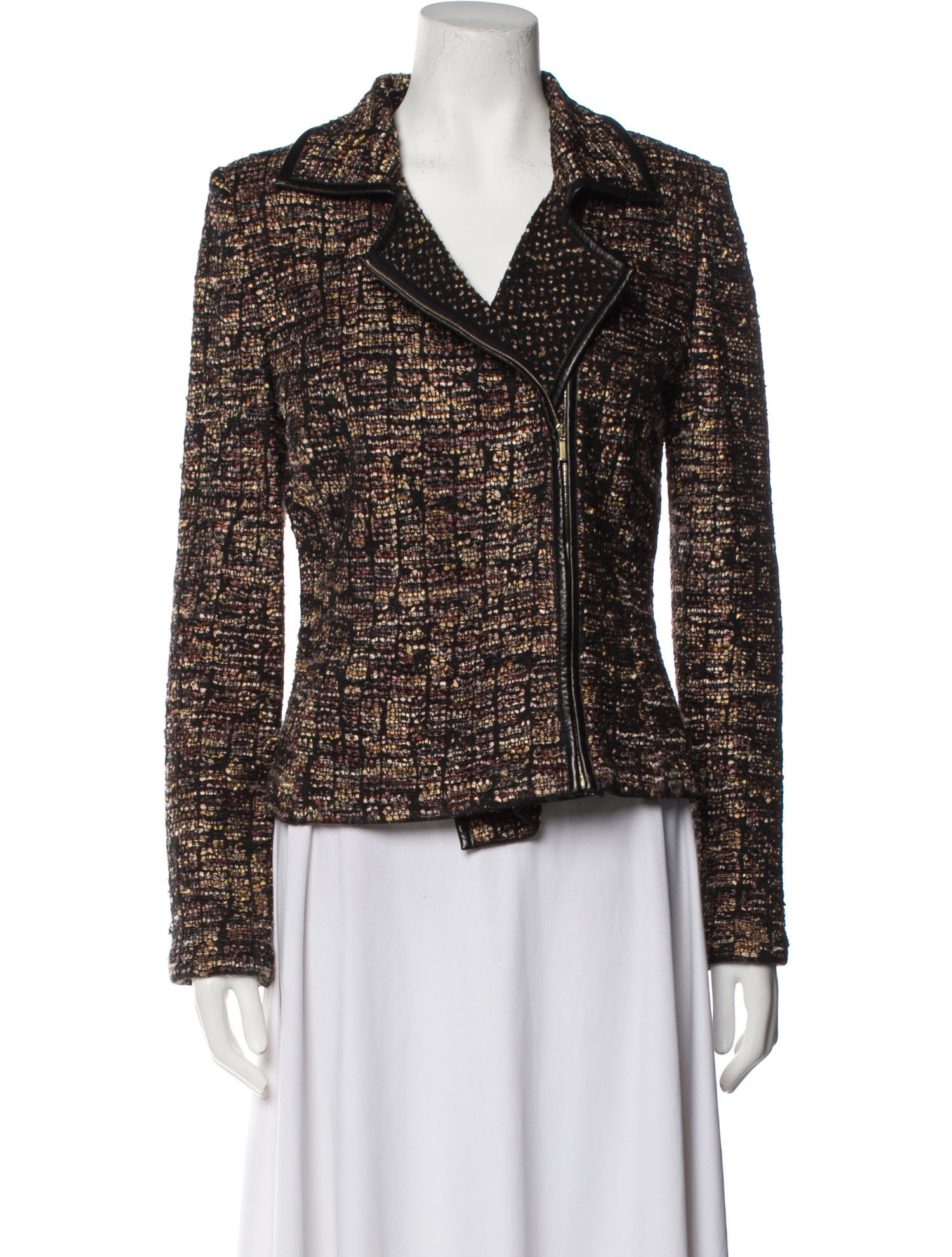 St. John Tweed Pattern Evening Jacket - Black Jackets, Clothing ...