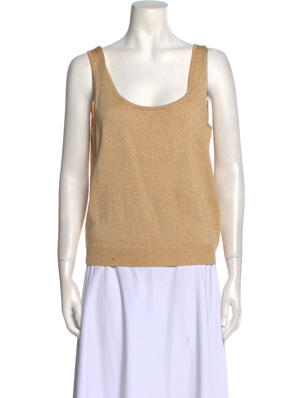 St. John Sweater Gold & Metallic Glitter Accents Slee… - Gem