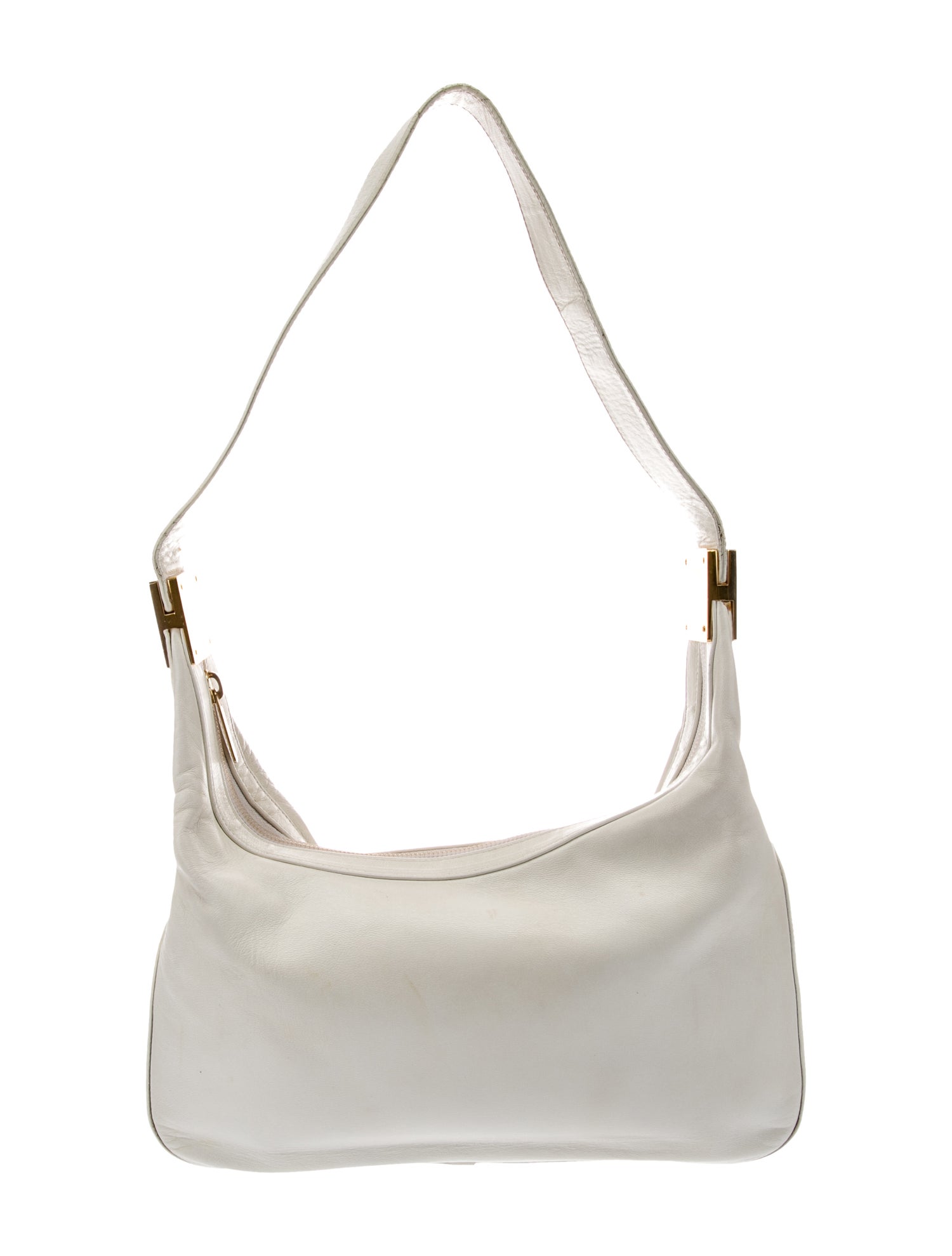 St. John Leather Shoulder Bag - Gold Shoulder Bags, Handbags ...