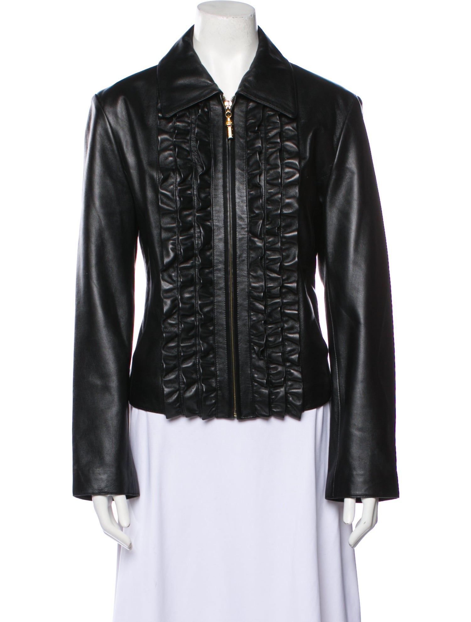 St. John Leather Jacket - Black Jackets, Clothing - STJ276123 | The ...