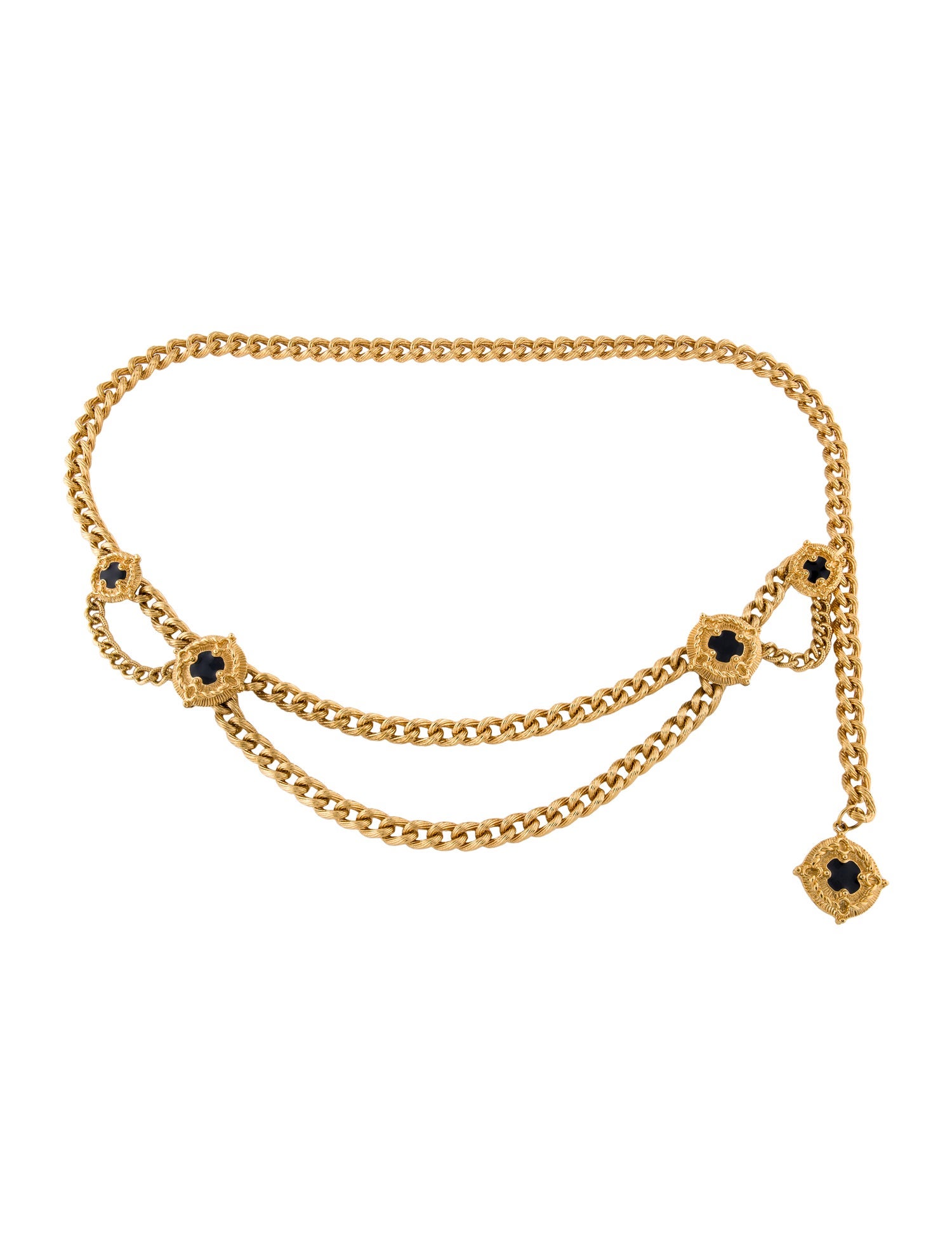 St. John Wide Mongolian Lamb Chain-Link Belt - Gold Belts, Accessories ...