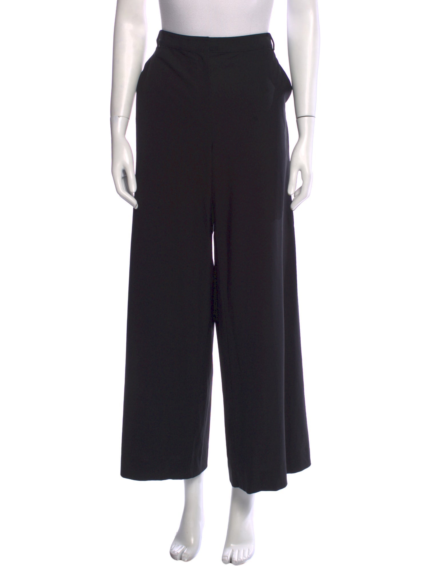 St. John Wide Leg Pants - Black, 11" Rise Pants, Clothing - STJ280853 ...