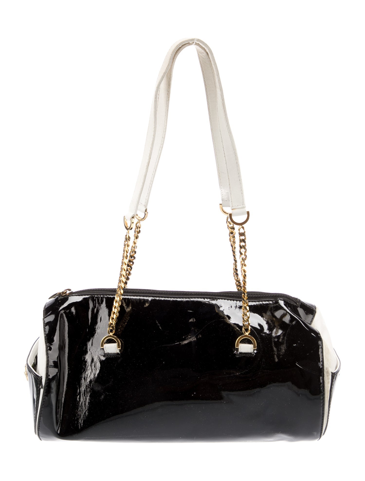 St. John Patent Leather Top Handle Bag - Black Handle Bags, Handbags ...
