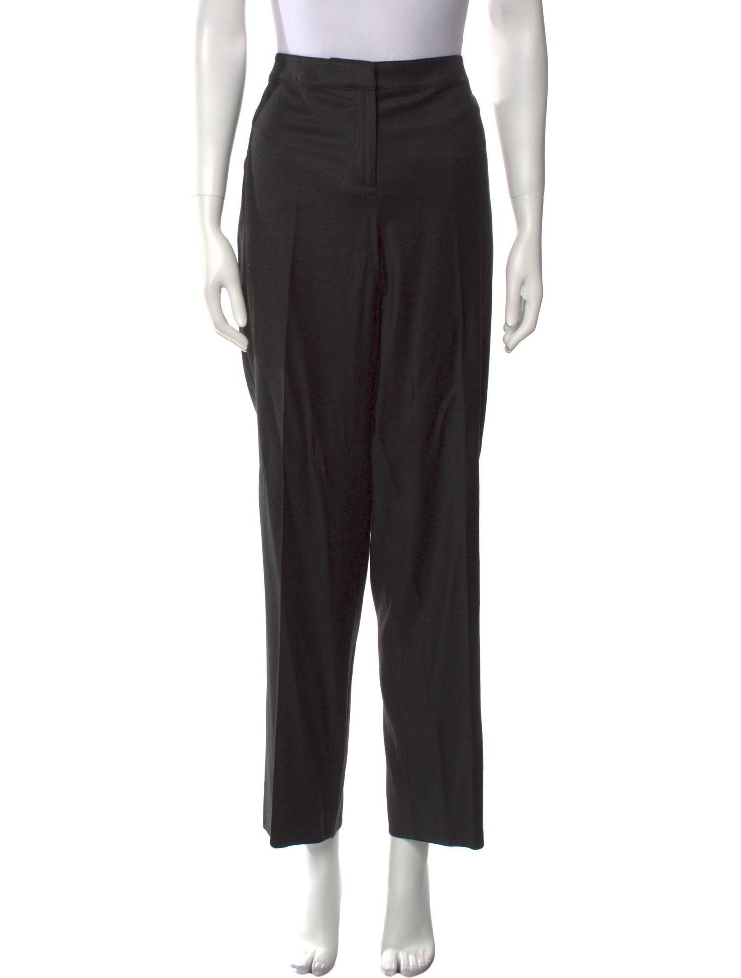 St. John Straight Leg Pants - Grey, 11" Rise Pants, Clothing ...