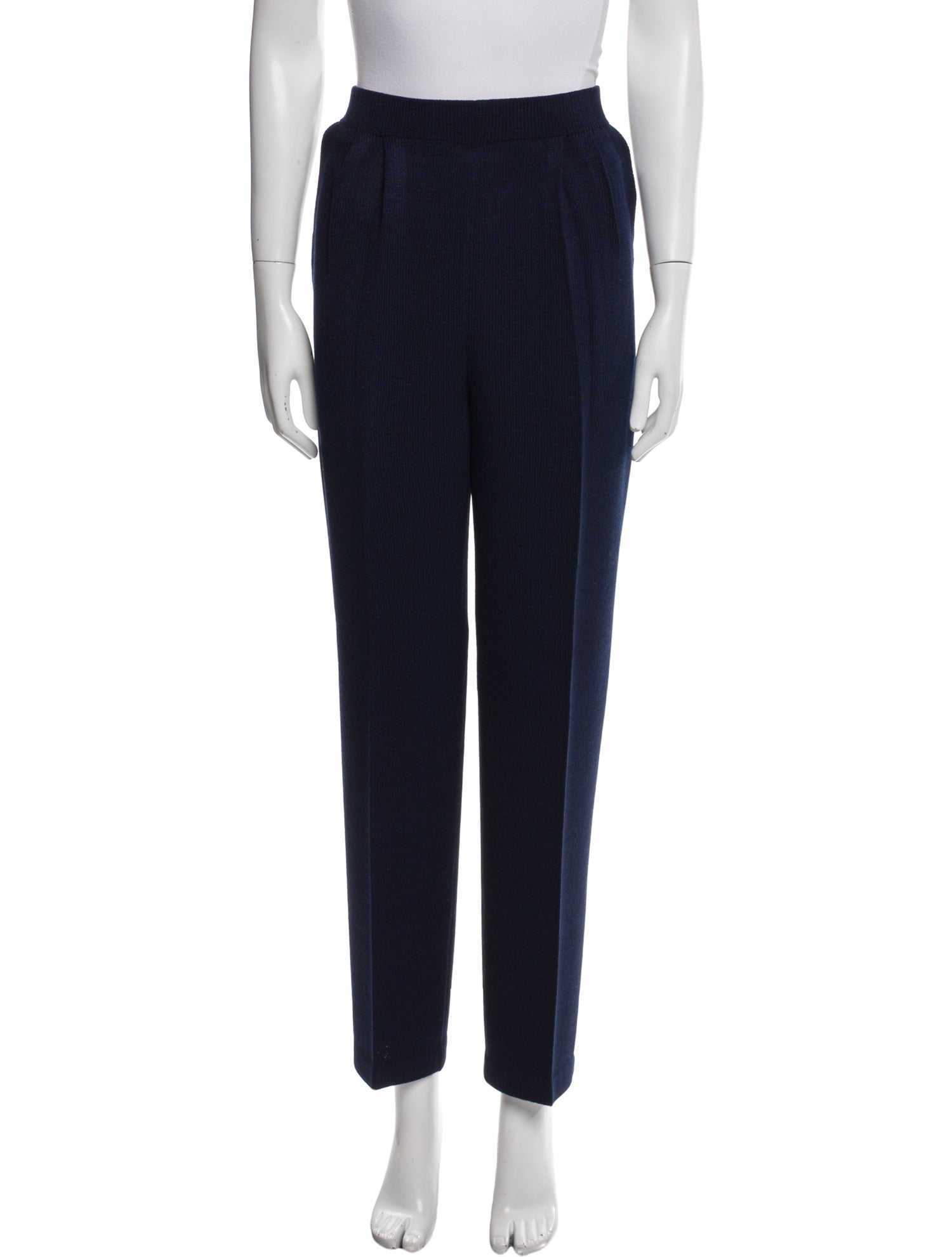 St. John Straight Leg Pants - Blue, 13" Rise Pants, Clothing ...