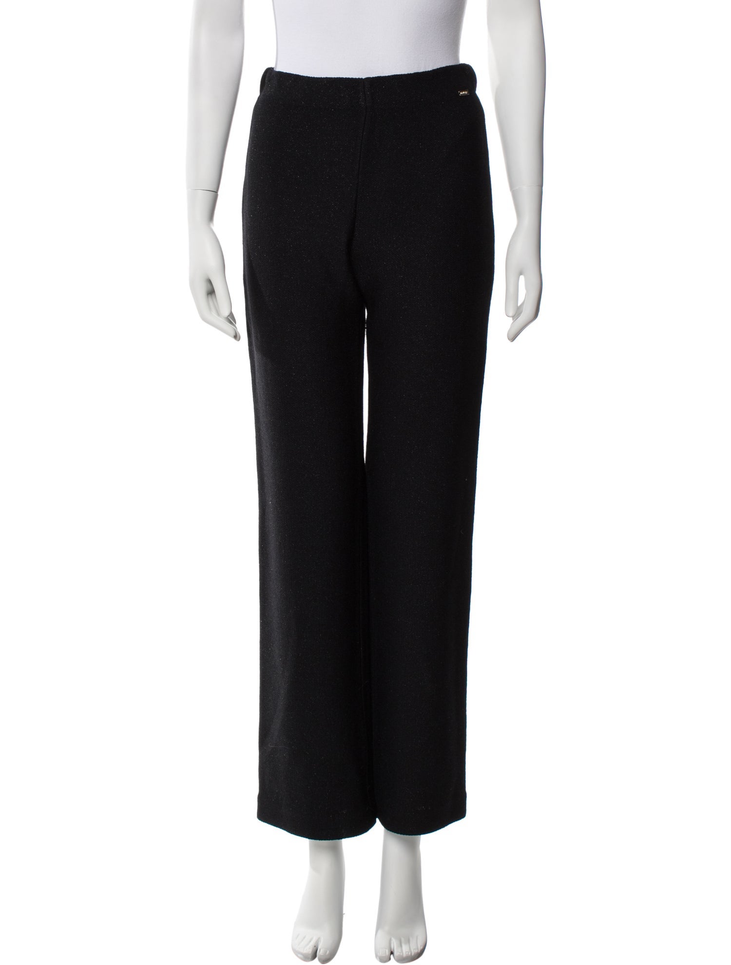 St. John Wool Wide Leg Pants - Black, 10.25" Rise Pants, Clothing ...