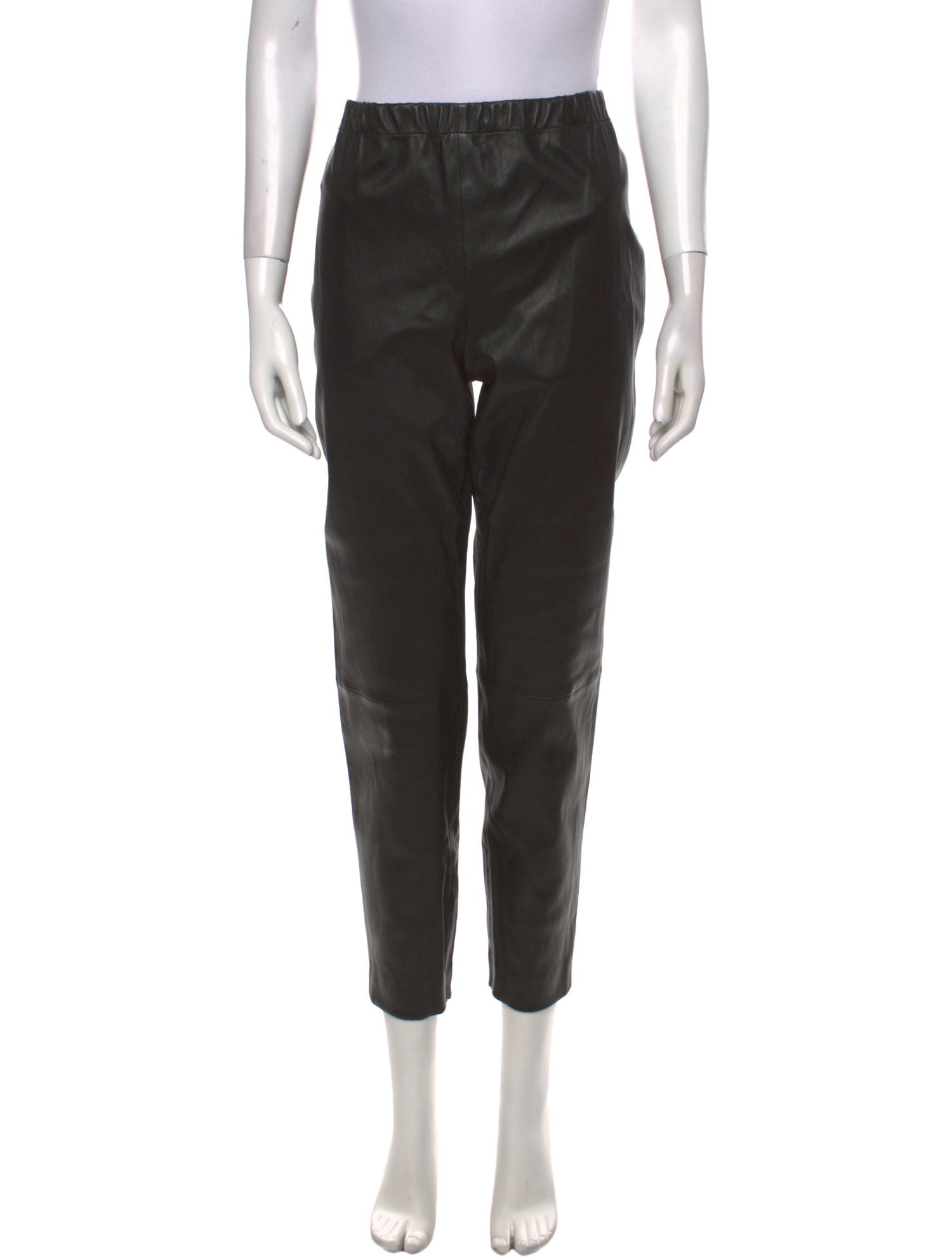 St. John Leather Skinny Leg Pants w/ Tags - Black, 11.5" Rise Pants ...