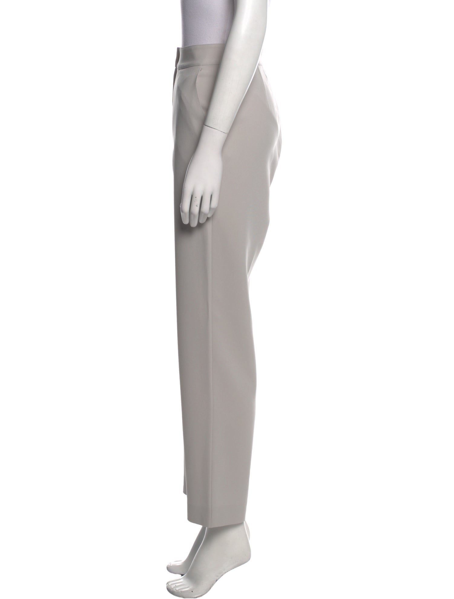 St. John Straight Leg Pants - Grey, 10.75" Rise Pants, Clothing ...