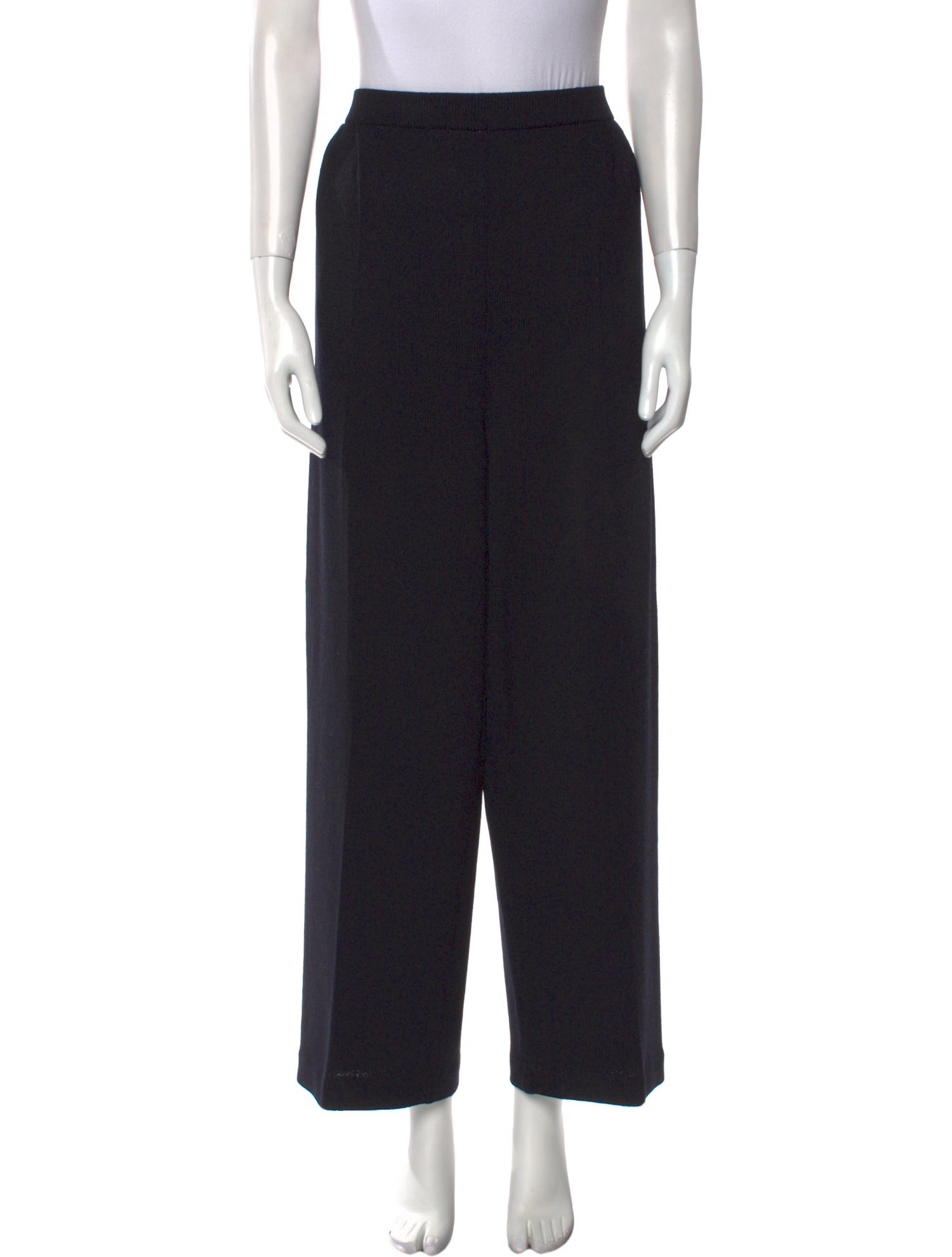 St. John Wide Leg Pants - Black, 15" Rise Pants, Clothing - STJ291350 ...