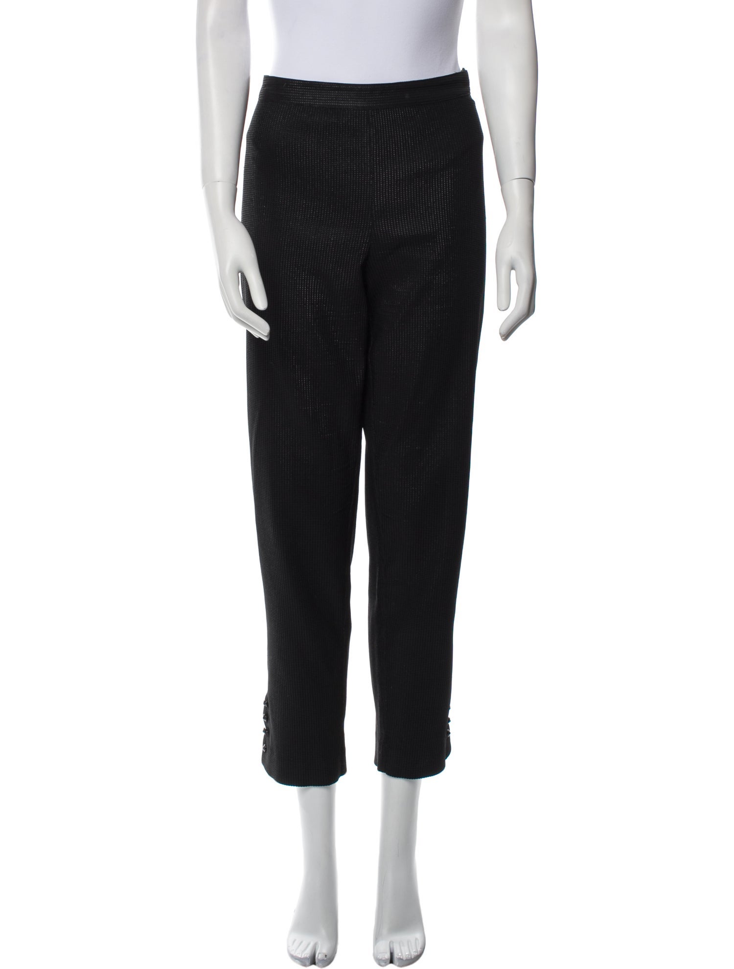 St. John Straight Leg Pants - Black, 10" Rise Pants, Clothing ...