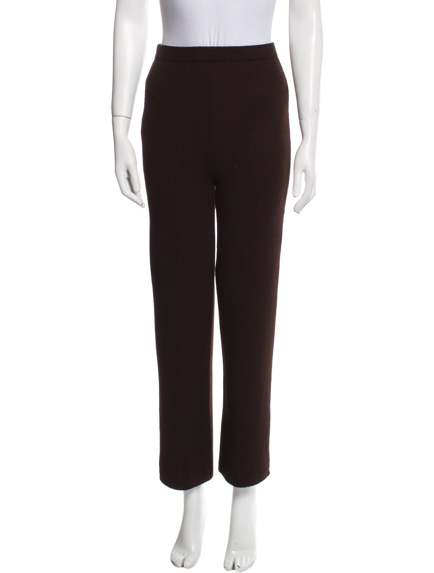 St. John Collection Straight Leg Pants - Brown, 13.75" Rise Pants ...