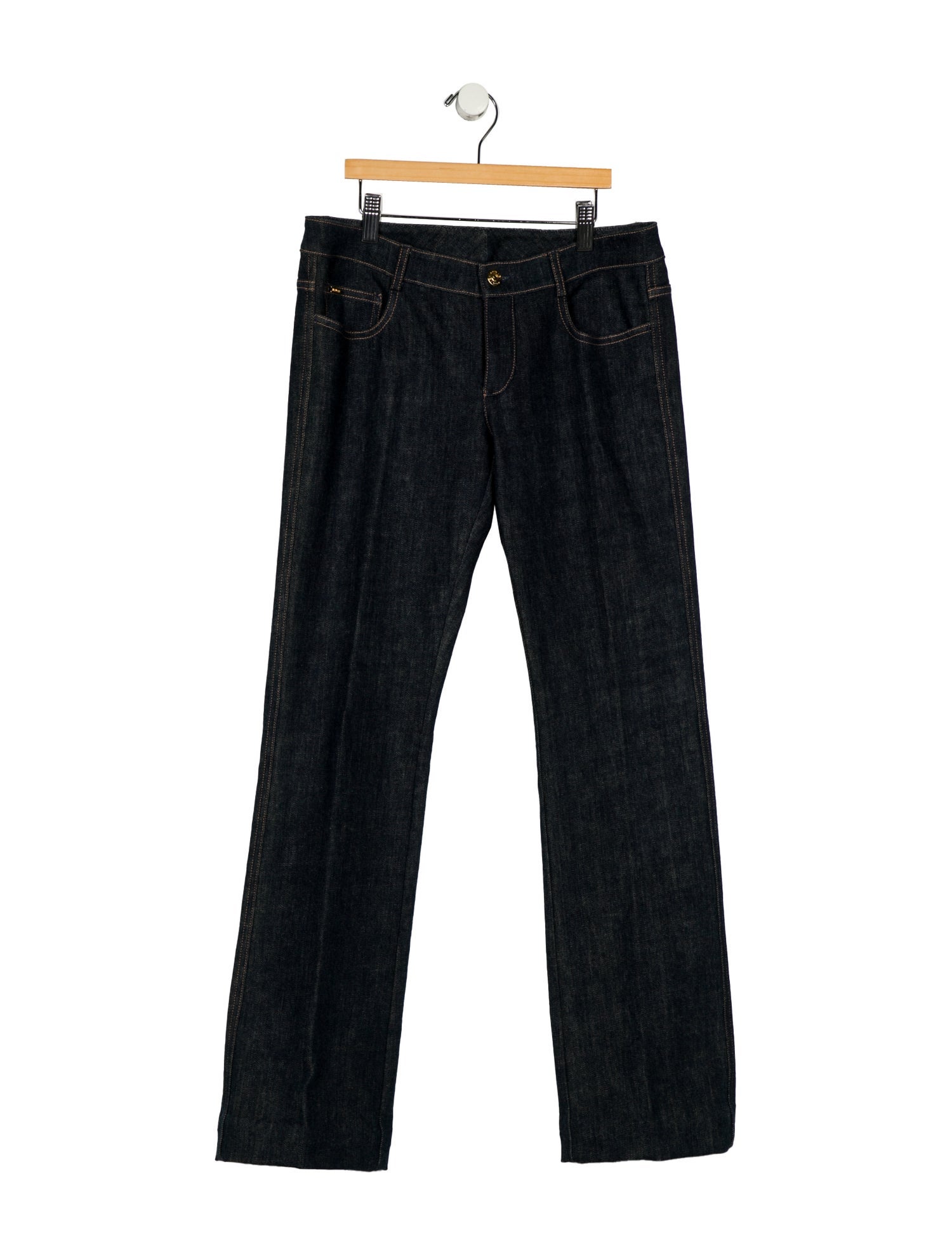 St. John Low-Rise Wide Leg Jeans - Blue, 7.5" Rise Jeans, Clothing ...