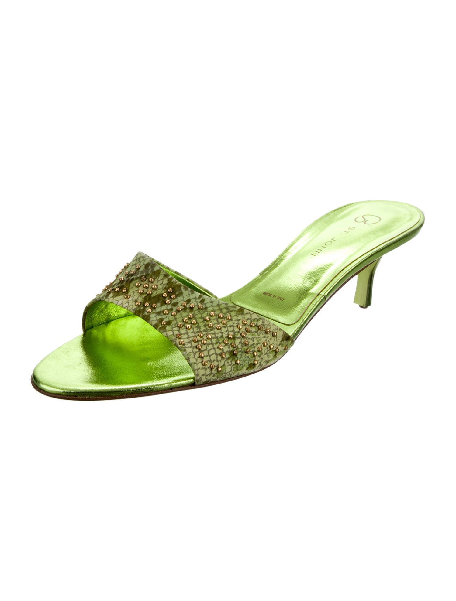 Stuart Weitzman Suede Floral Print T-Strap Sandals - Neutrals Sandals ...