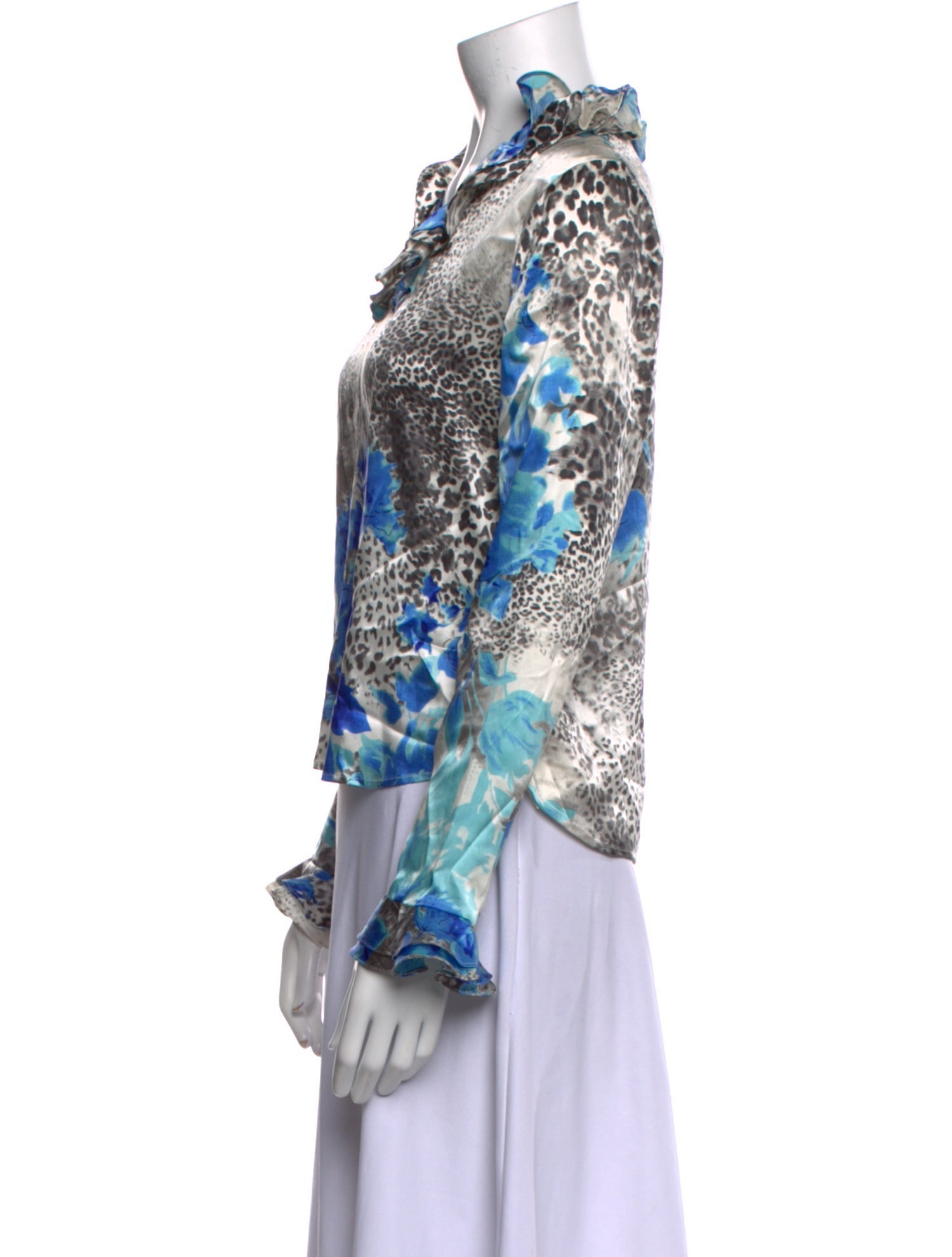 St. John Silk Printed Blouse - Tops, Clothing - STJ322316 | The RealReal