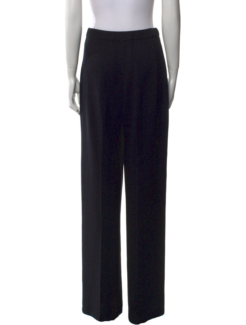 St. John Wool Wide Leg Pants - Black, 12.5" Rise Pants, Clothing ...
