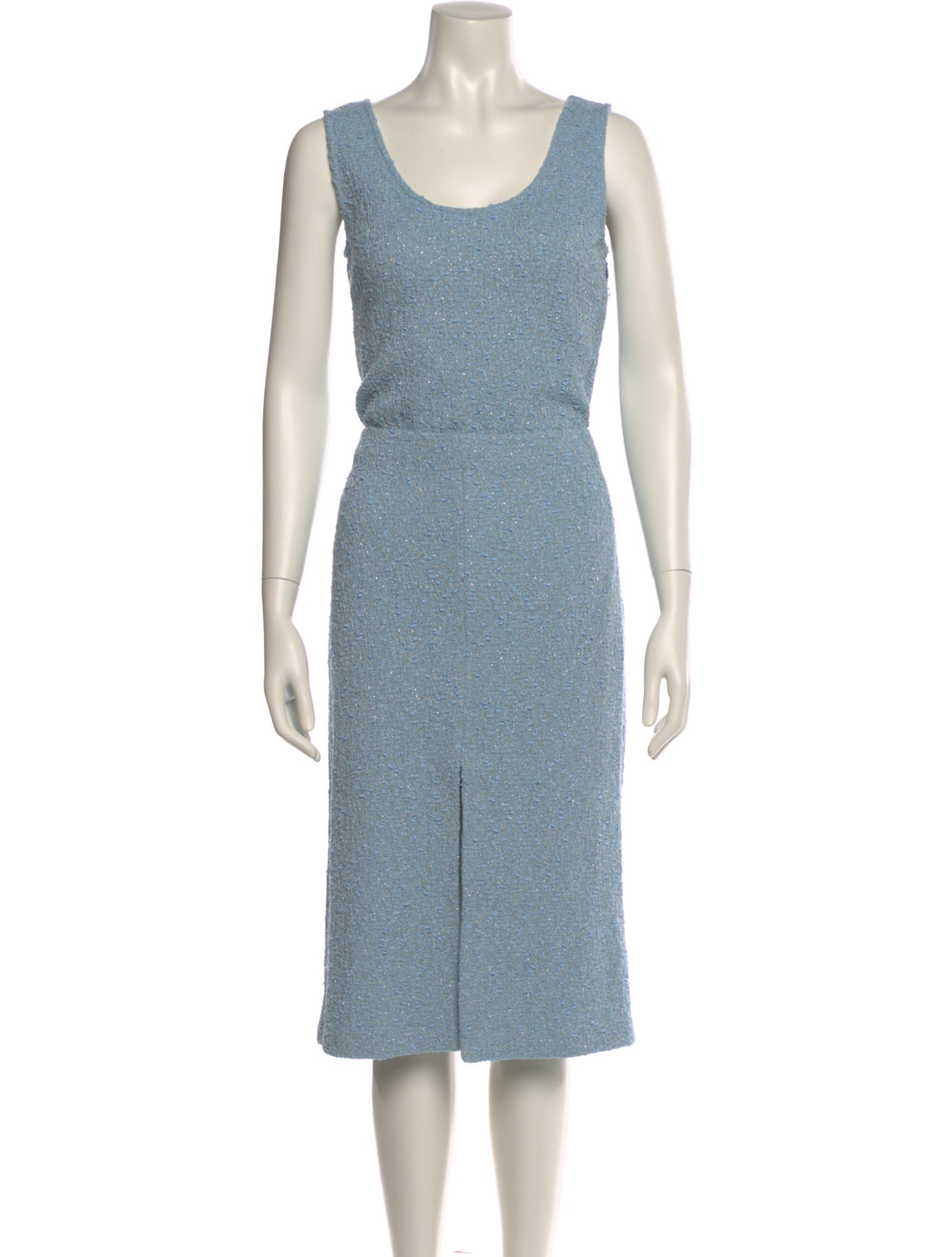 St. John Scoop Neck Midi Length Dress - Blue Dresses, Clothing ...