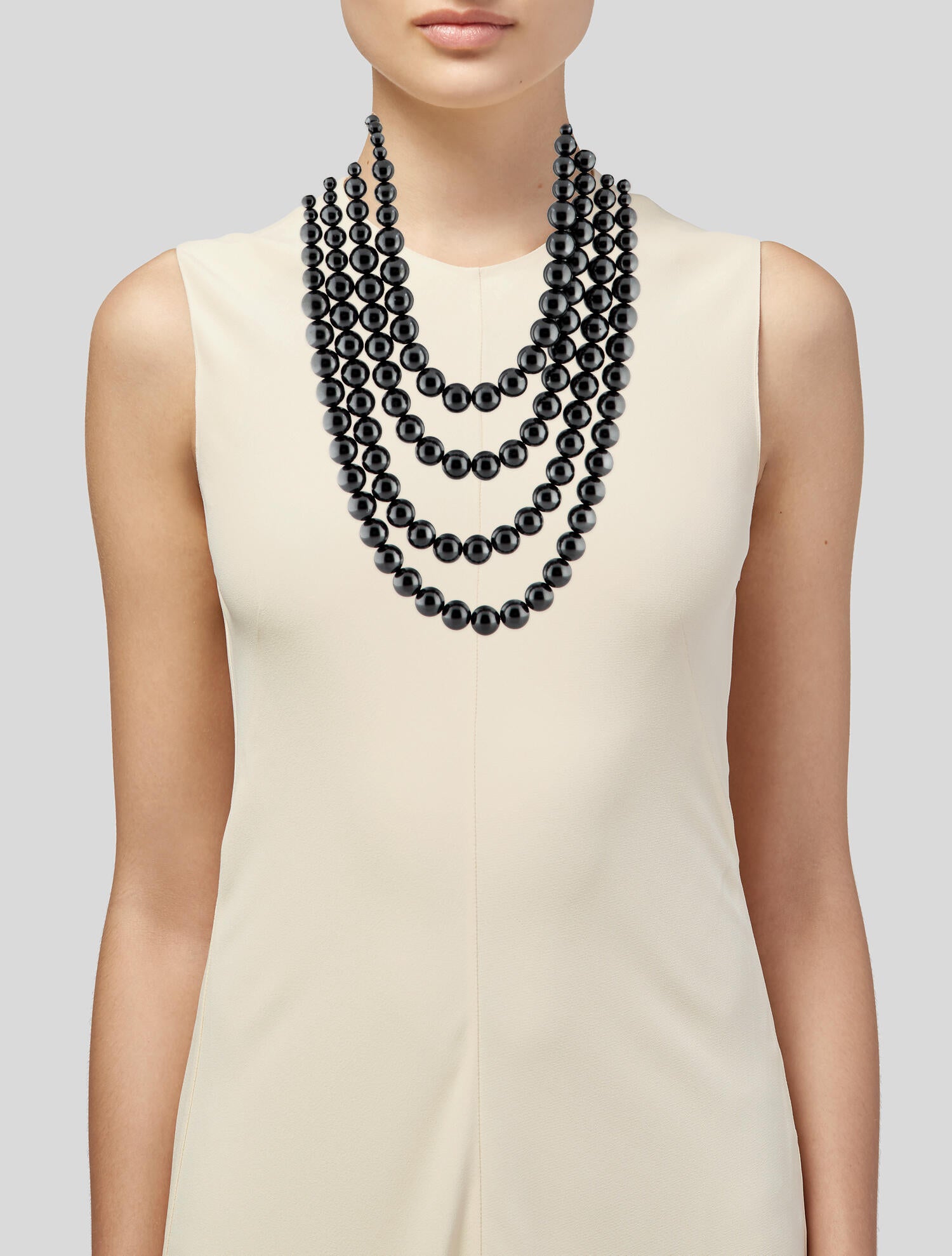 Stella McCartney Faux Pearl Multistrand Necklace Gold Tone Metal Multistrand Necklaces STL188782 The RealReal
