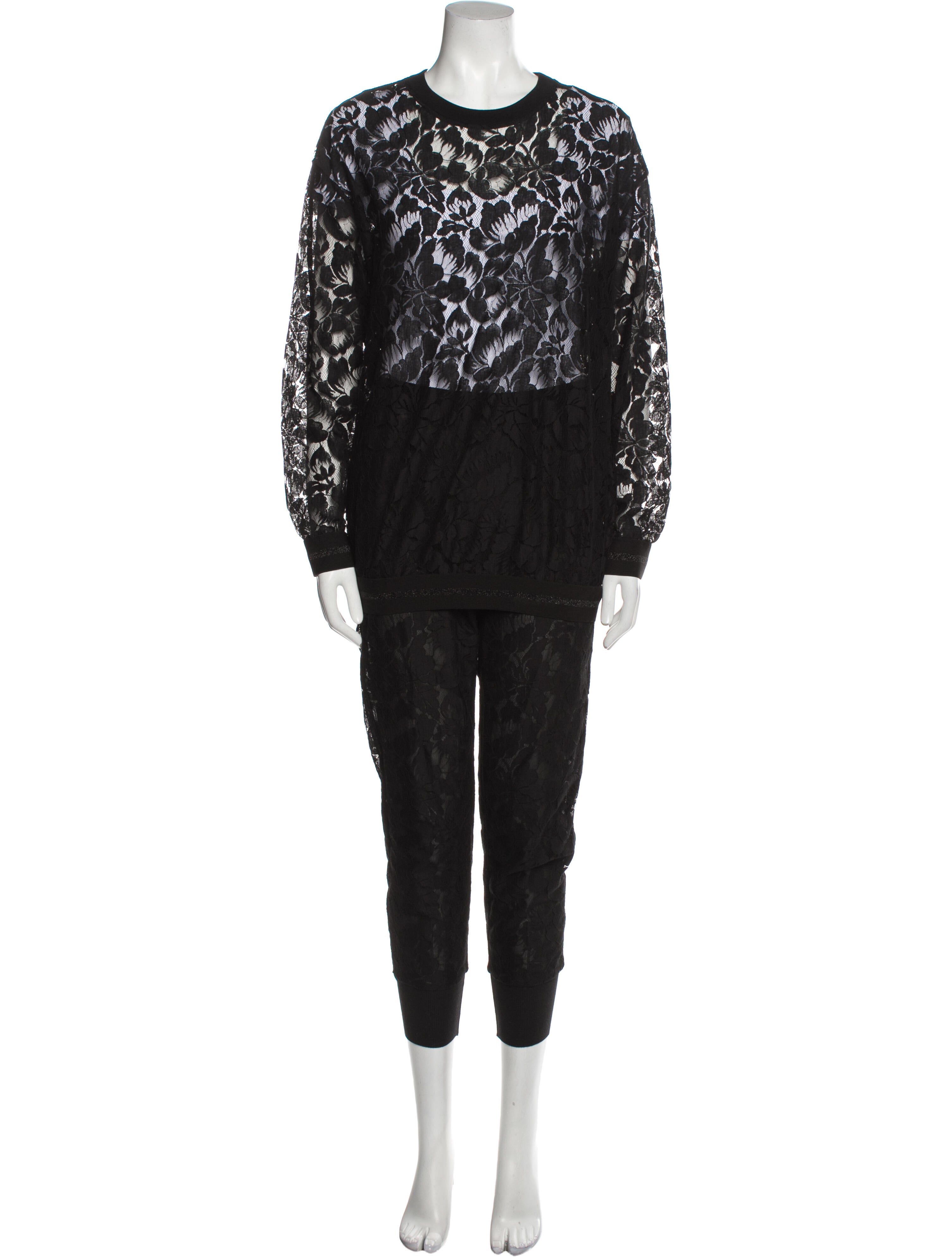 Stella McCartney 2017 Lace Pattern Pant Set - 10.25" Rise Suits and ...