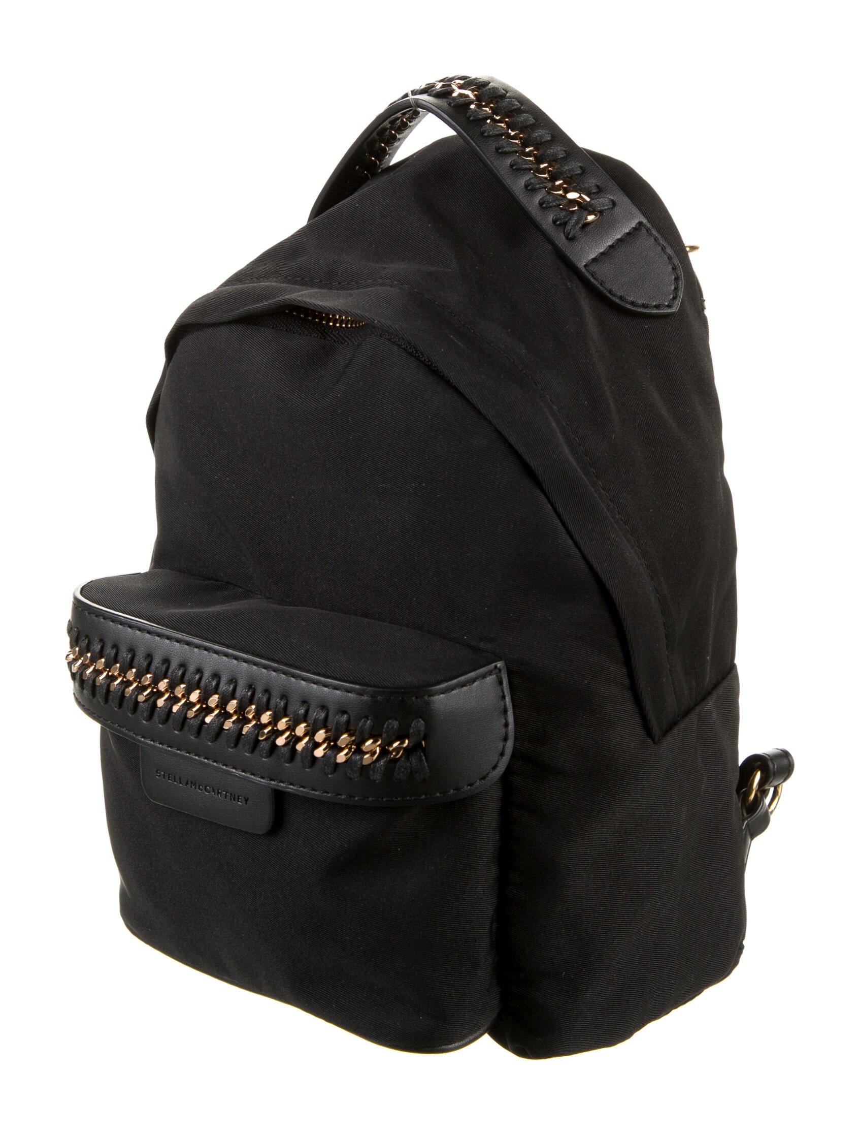 Stella McCartney Leather-Trimmed Nylon Backpack - Black Backpacks ...