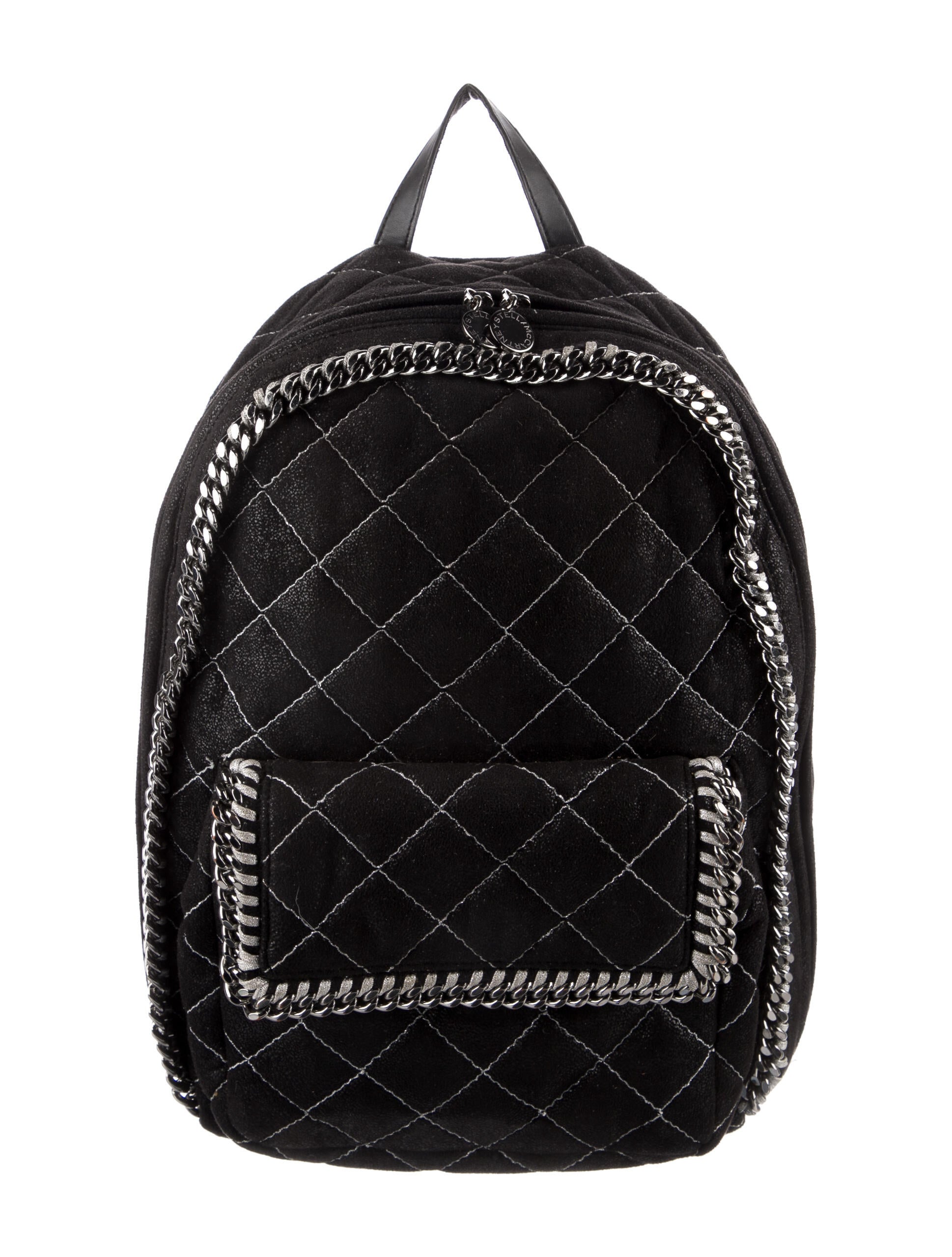 Stella McCartney Vegetarian Suede Backpack - Black Backpacks, Handbags ...