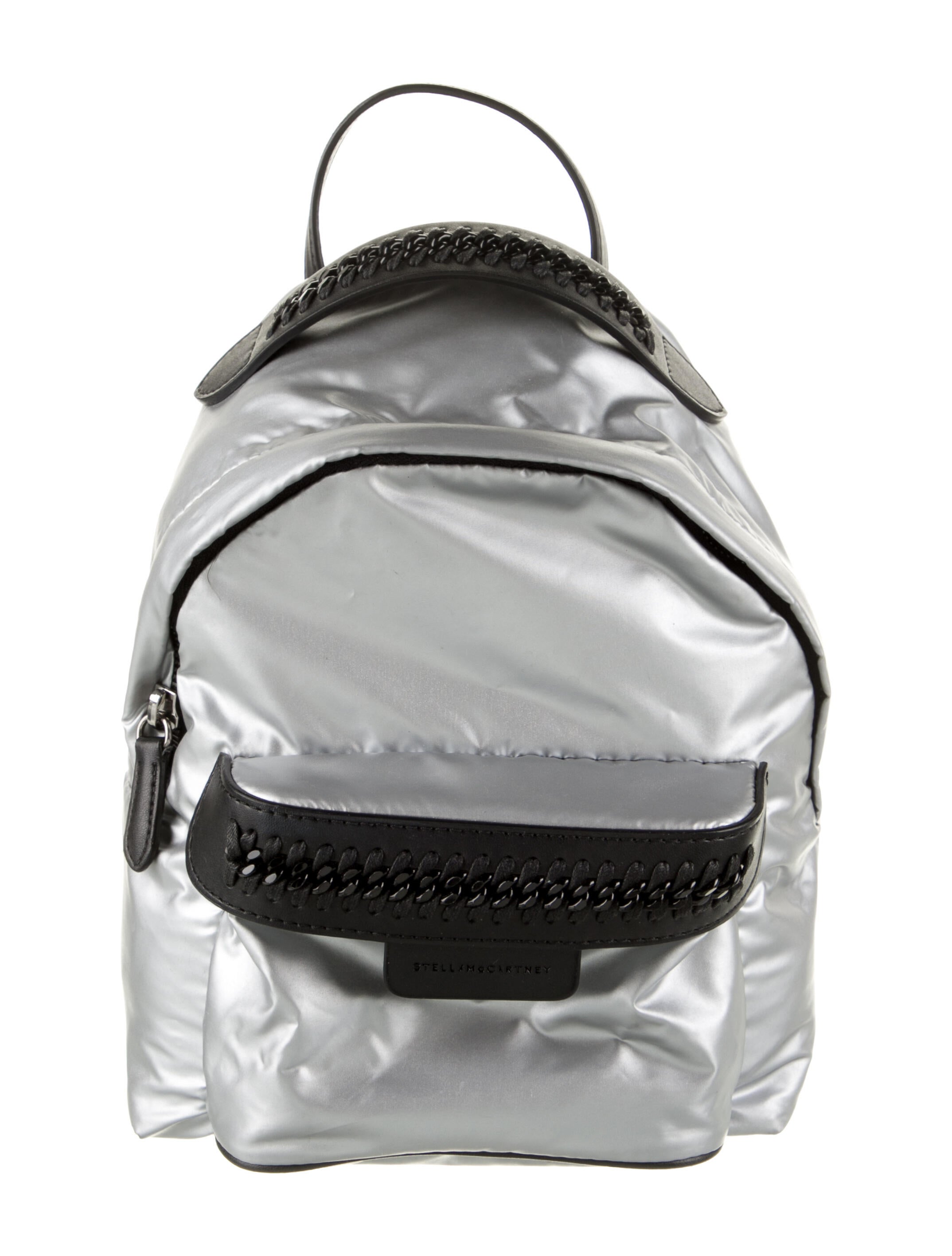 Stella McCartney Nylon Backpack - Silver Backpacks, Handbags ...