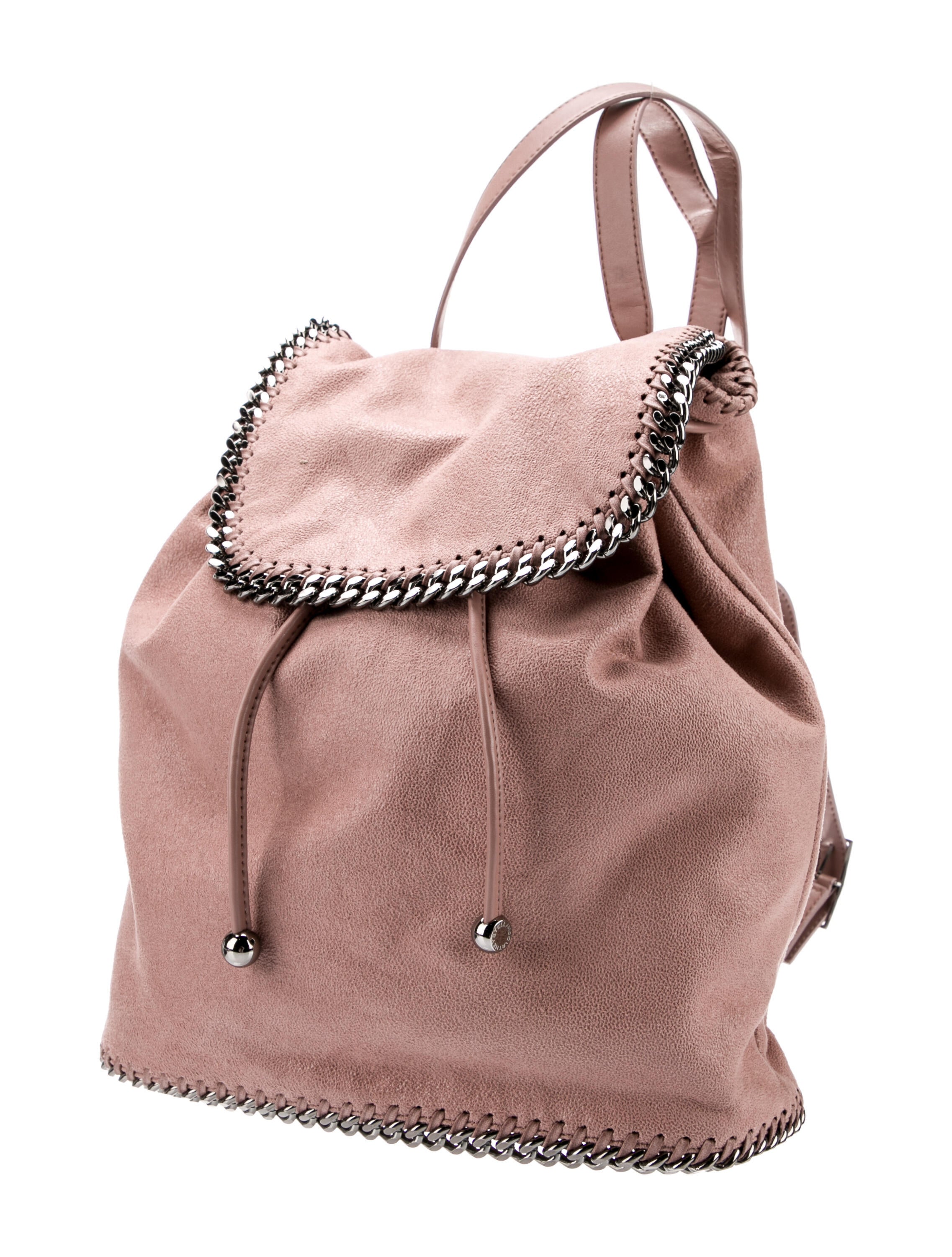 Stella McCartney Vegetarian Suede Backpack Bag - Pink Backpacks ...